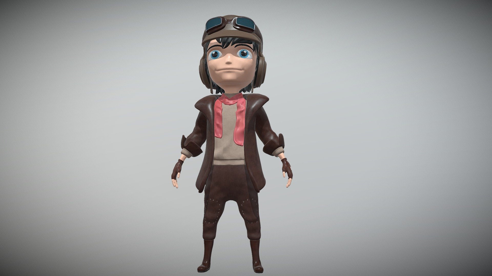 Cartoon Pilot- Character 2022 - 3D model by chandu_ [ab1ec9f] - Sketchfab