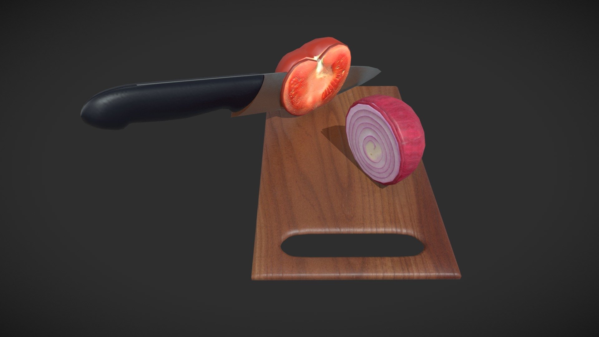 Animated Cutting Board Low-Poly - 3D model by SergioSanvi [ab27072 ...