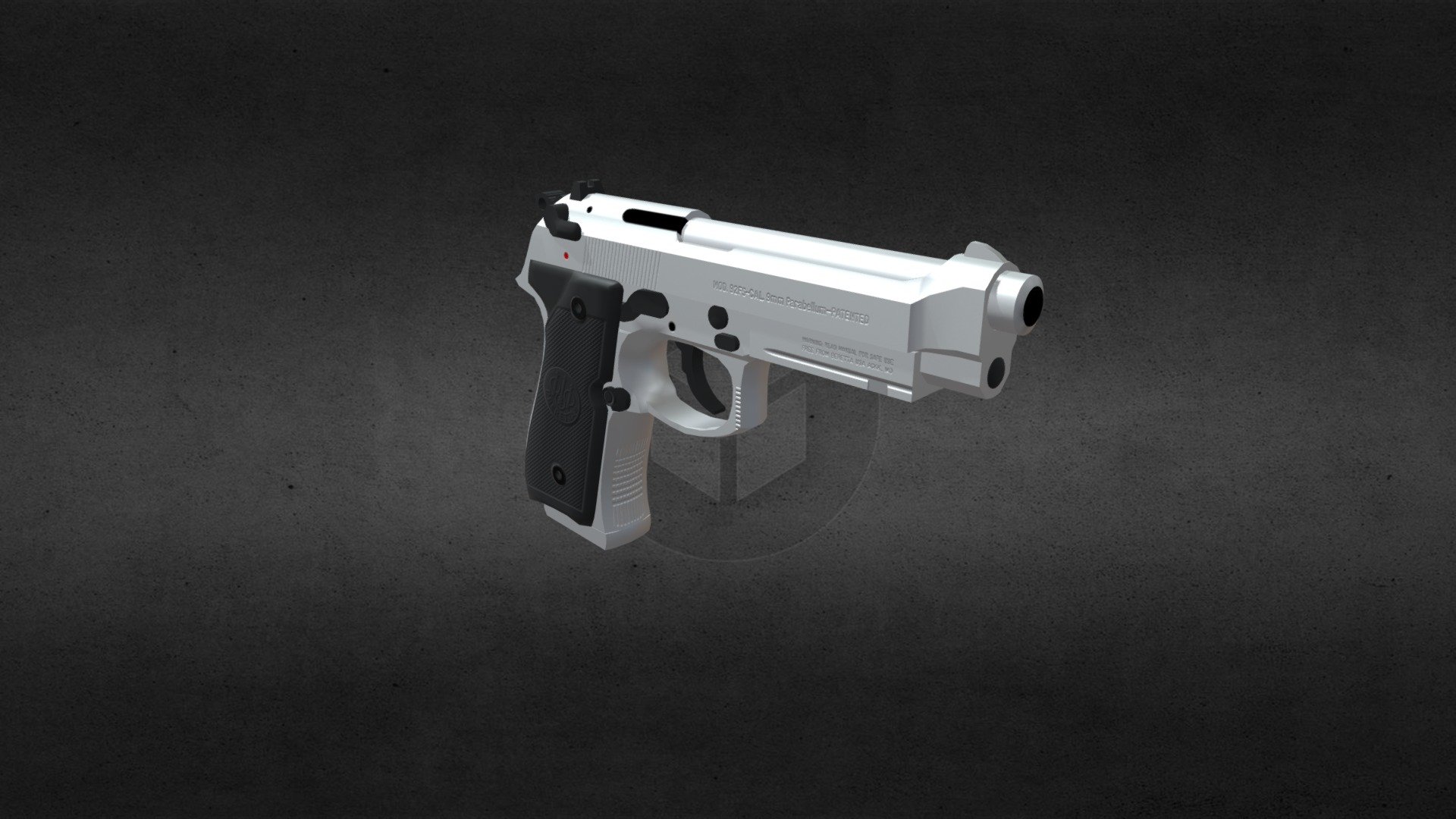 Beretta 92fs USA silver pistol - Buy Royalty Free 3D model by vittallen ...