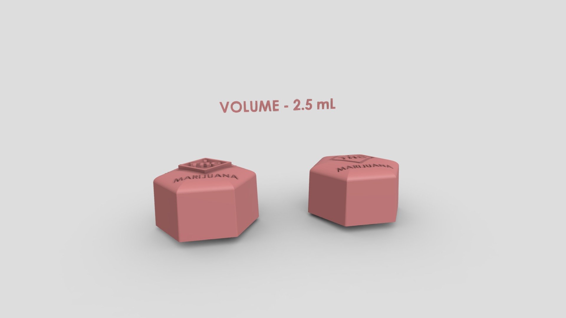 23369 2_5mL hexagon with CO THC and marajuana - 3D model by ...