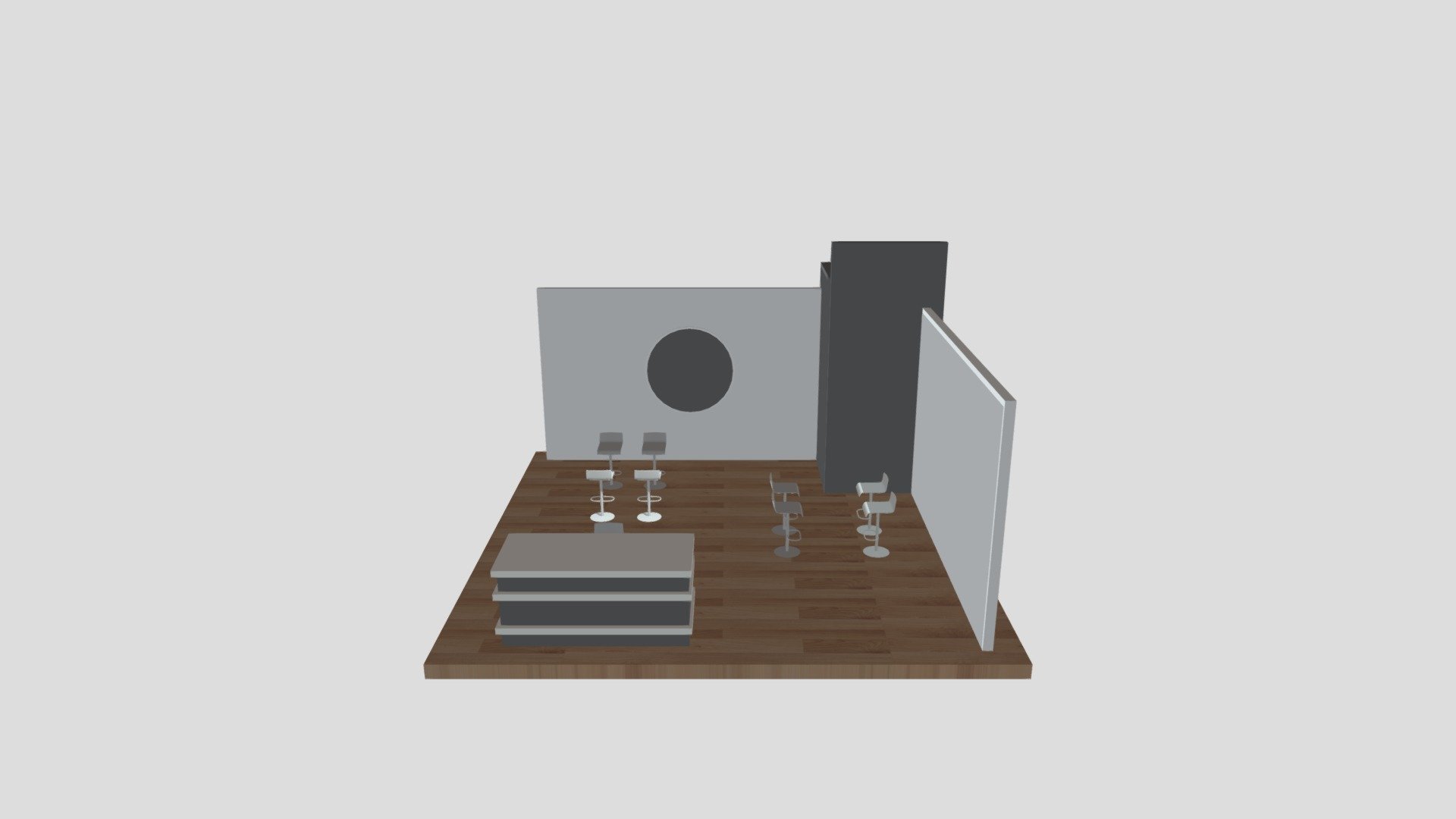 SILVER BOOTH - 3D model by casimerodannyboym [ab3469a] - Sketchfab