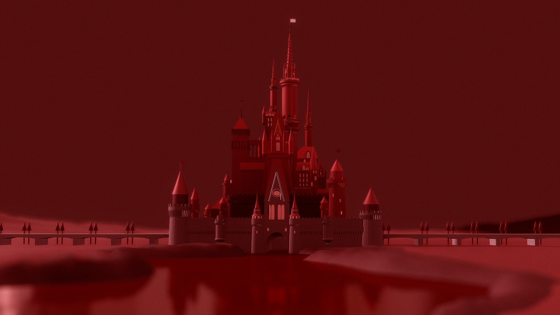 Red Disney Logo (2006) [Request] - Download Free 3D model by ...