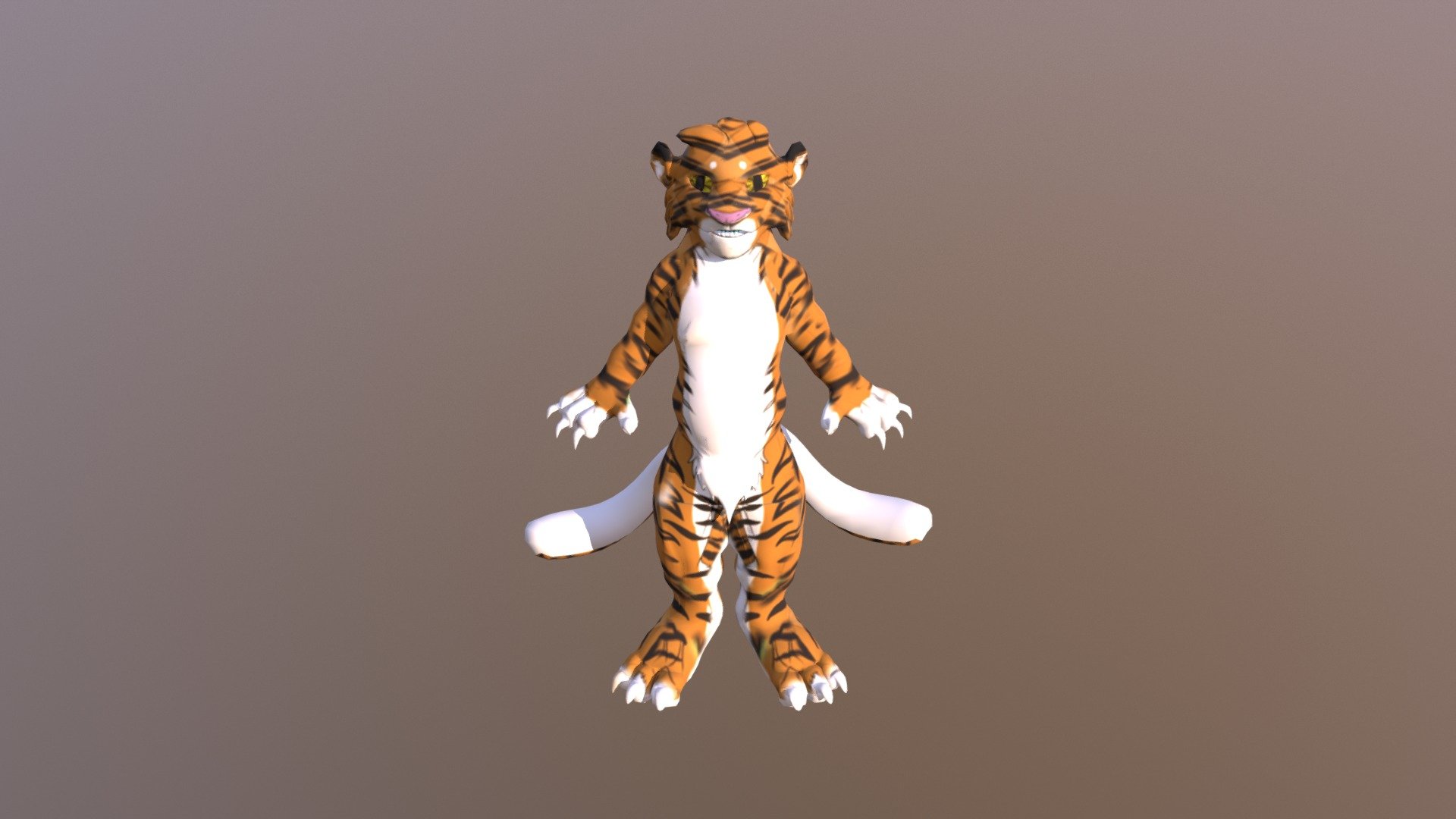 Cartoon Tiger - 3D model by Saad 3D Artist (@saadajmal) [ab37dd5 ...