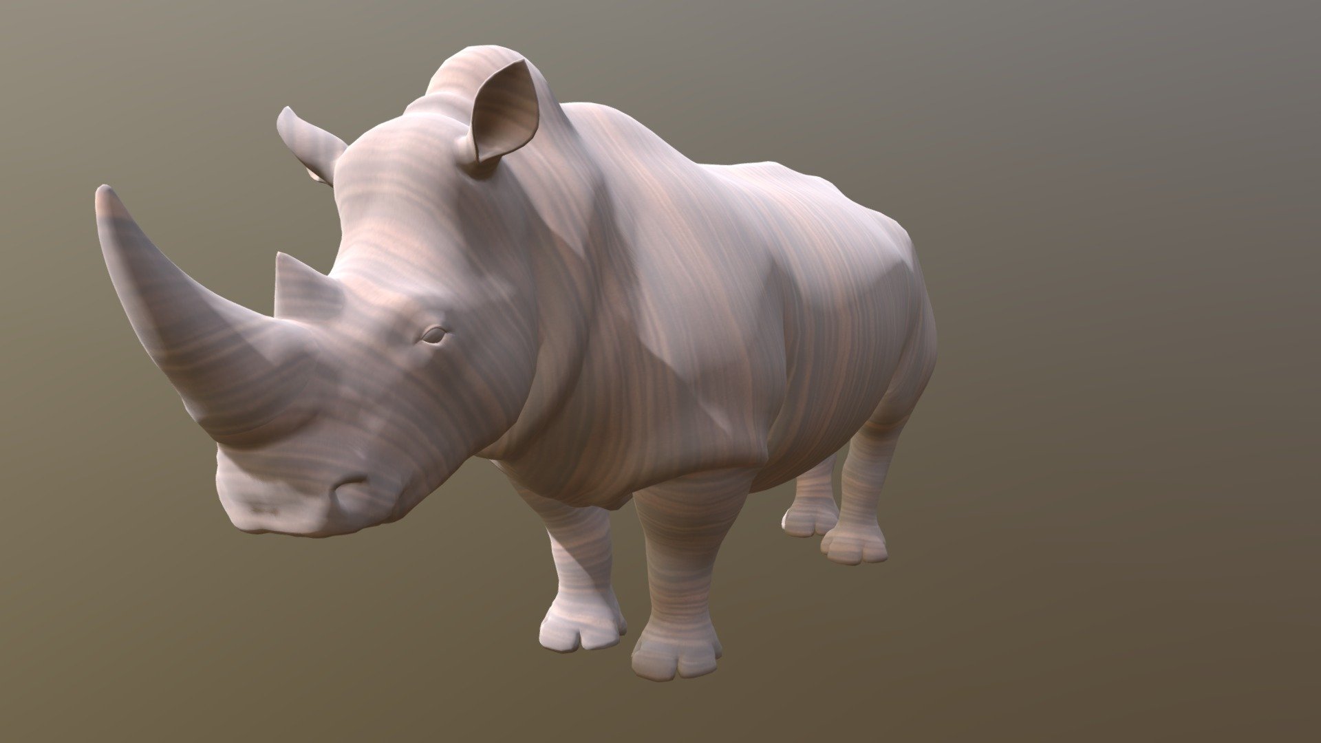 Wood Rhino - Download Free 3D model by Gummibar gumy bear ...