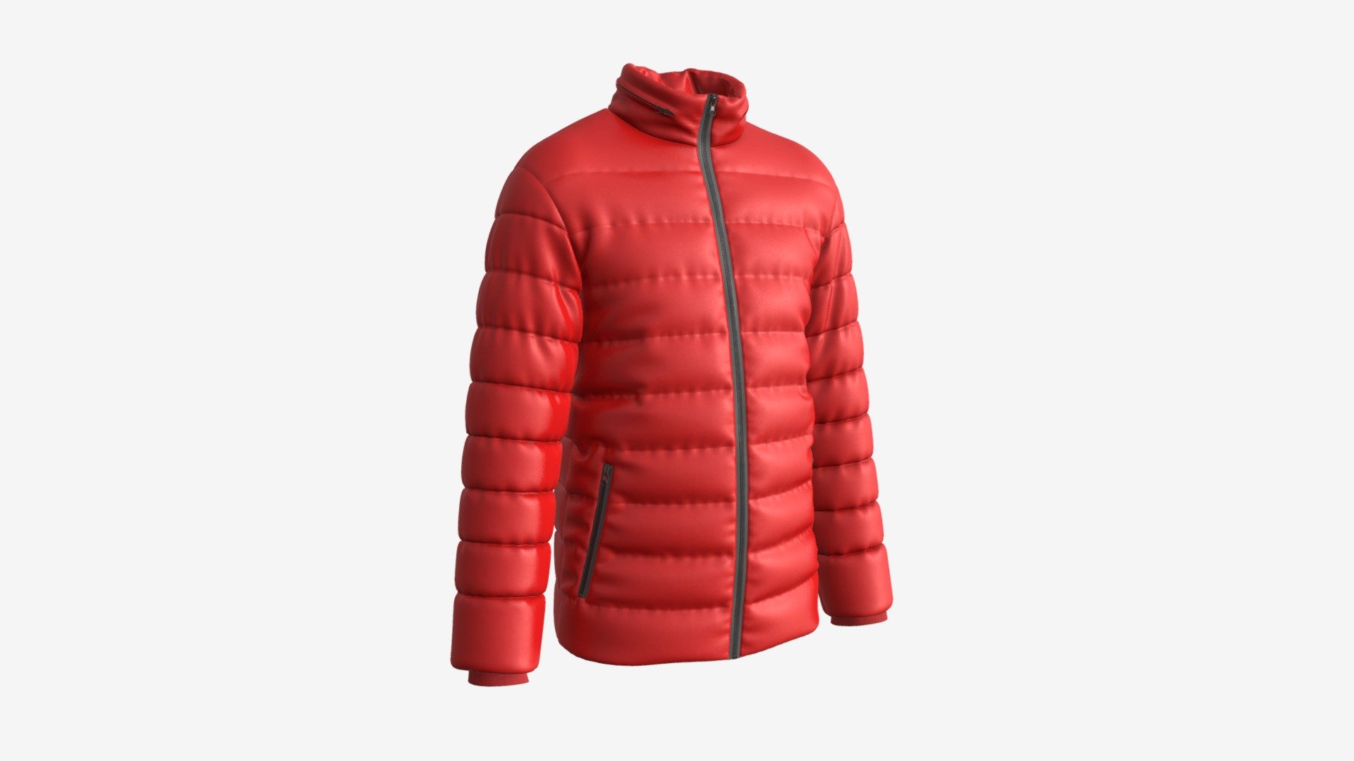 Quilted Jacket for Men Mockup Red - Buy Royalty Free 3D model by ...