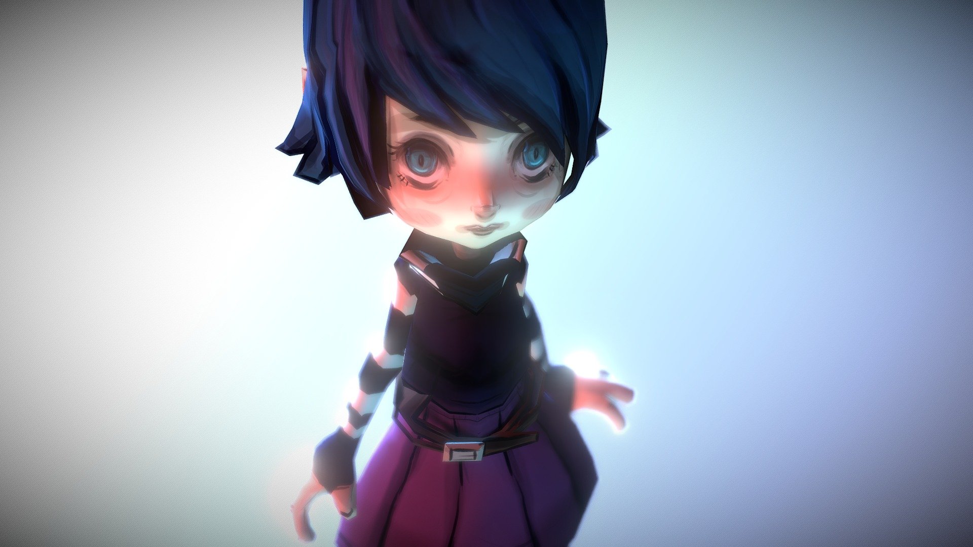 Anna blue Fan Art Lowpoly1 by seraphim sarov - 3D model by Seraphim ...
