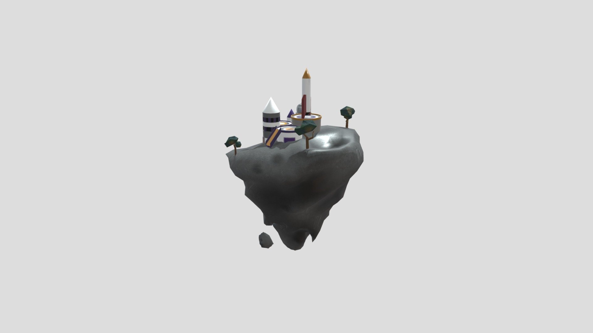 Space Castle Diorama - 3D model by Reefro [ab3f14d] - Sketchfab