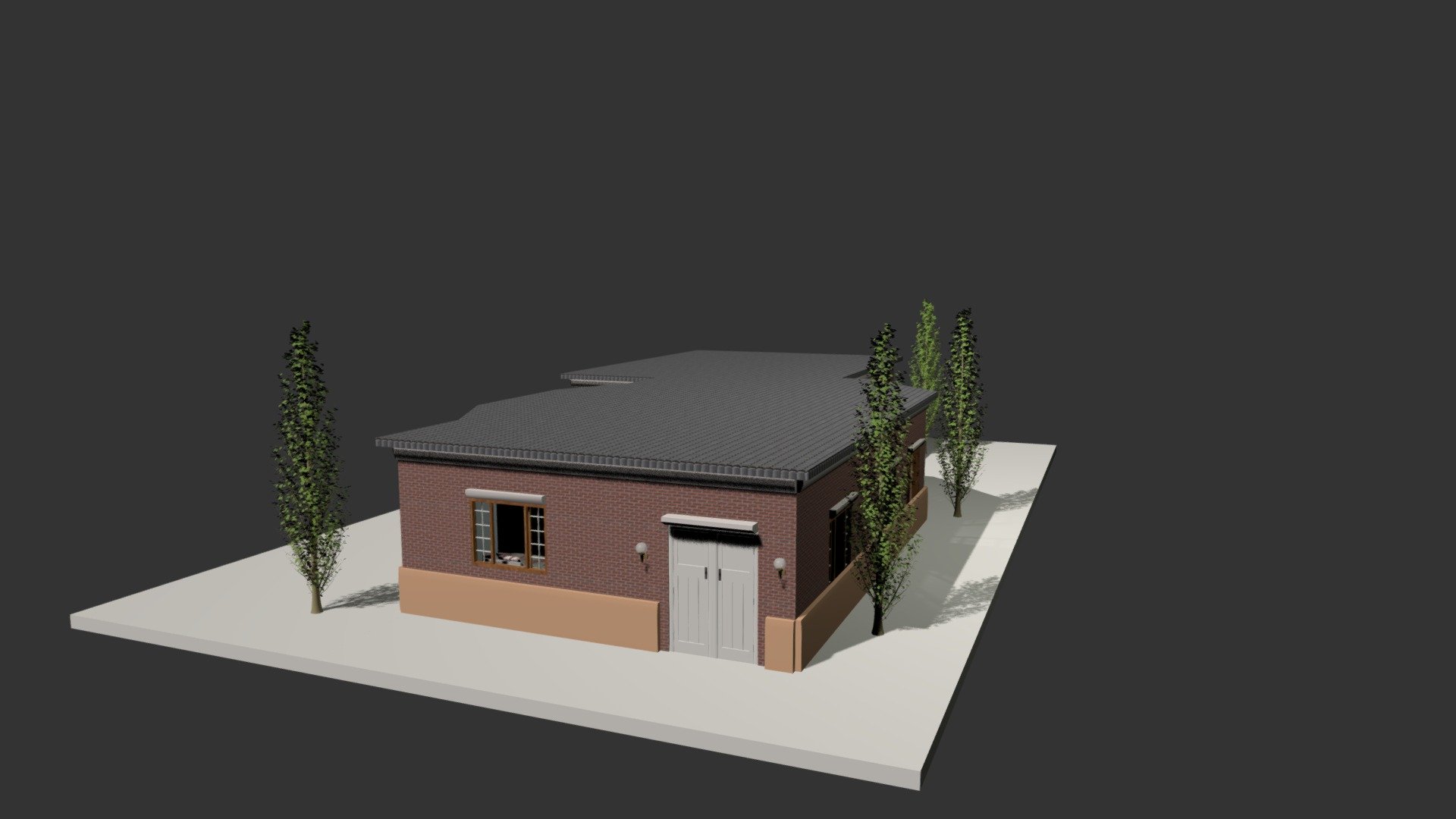 Single Floor House - 3D model by lurtisrules [ab43833] - Sketchfab