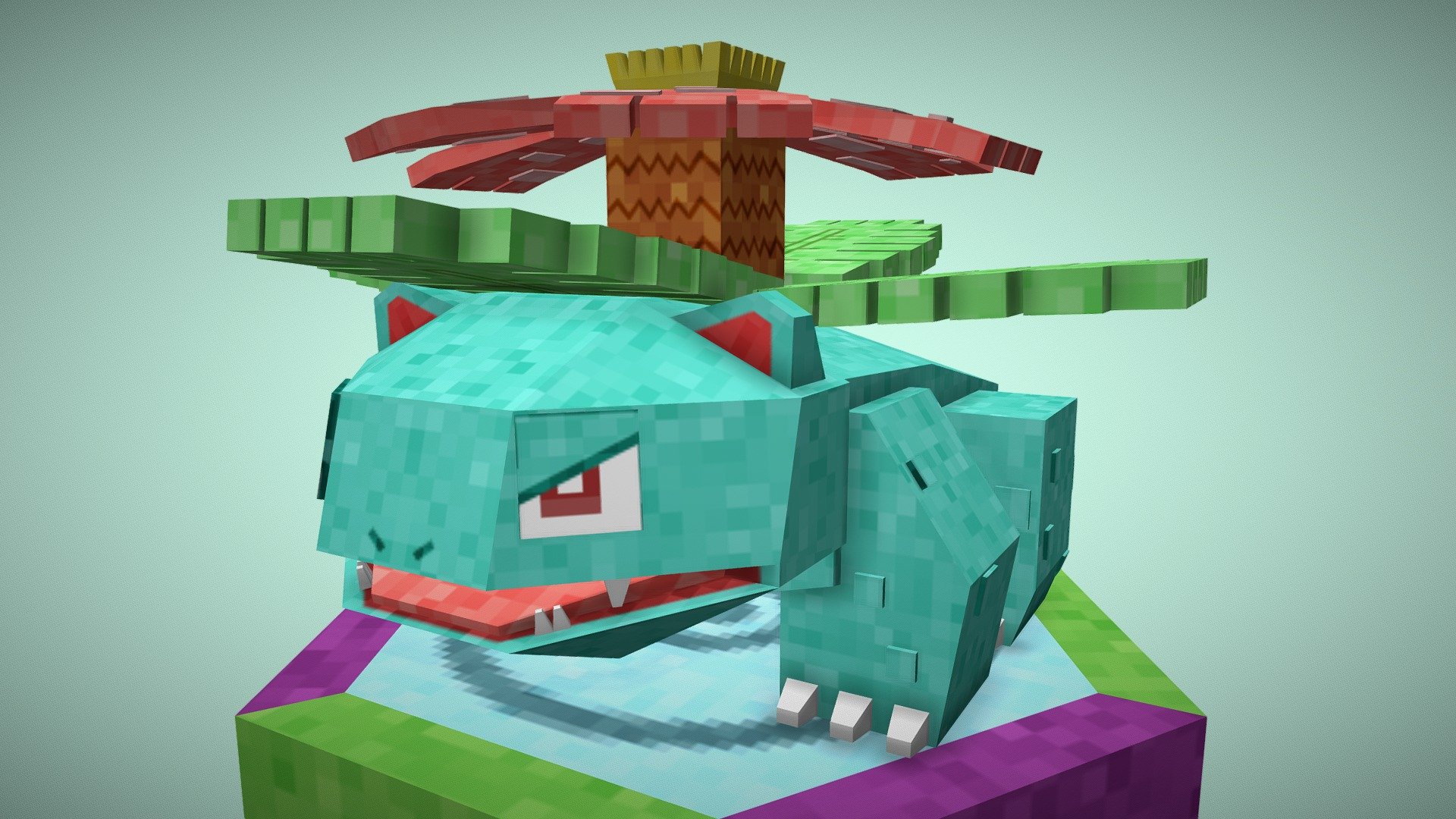 #003 Venusaur - 3D model by joshua_MDA [ab445cd] - Sketchfab