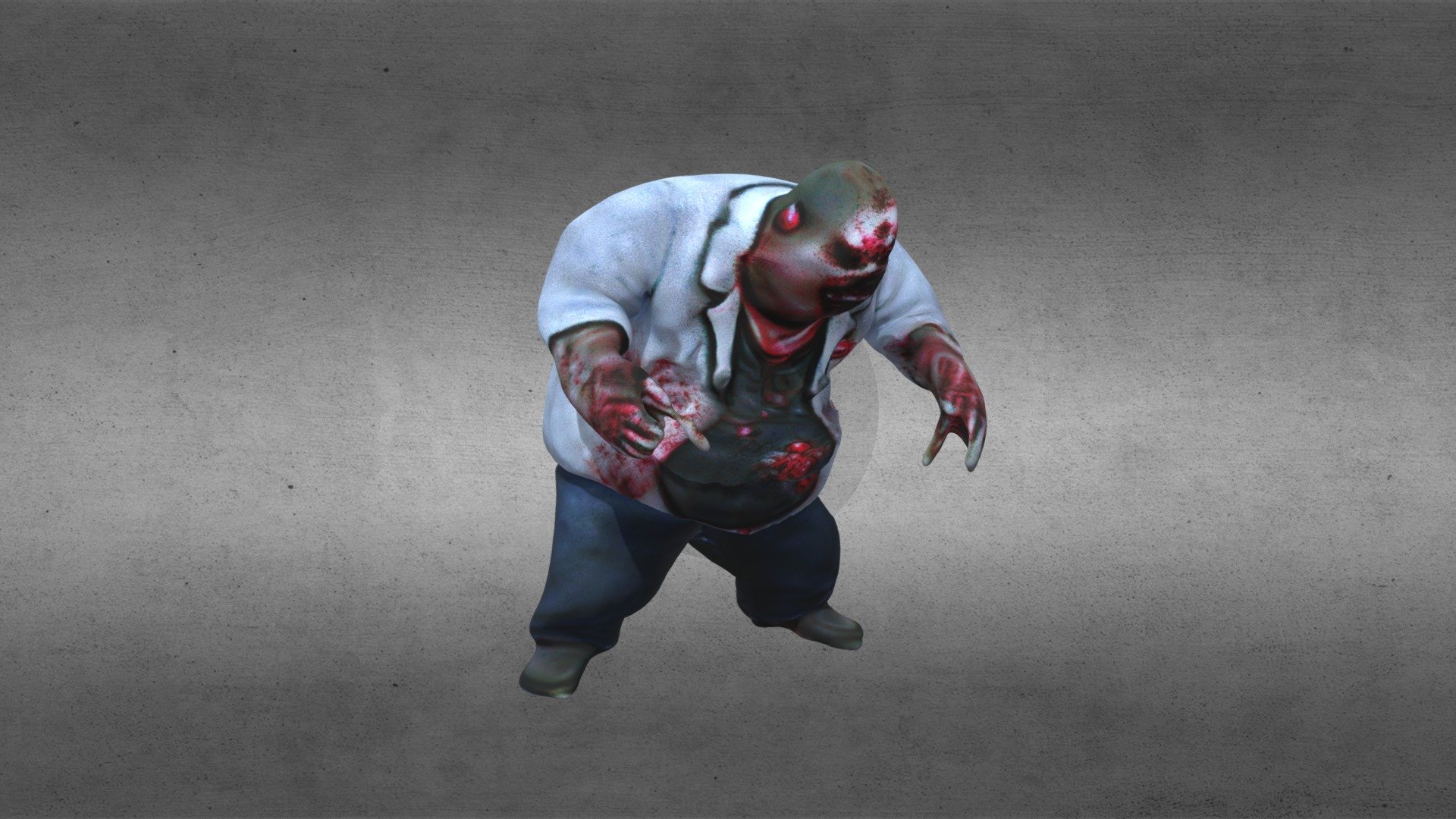 fat zombie idle (animated) - Download Free 3D model by vicente betoret ...