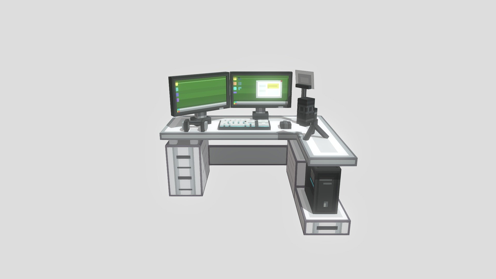 Gaming Desk 2 / 3D MODELING - 3D model by Emrily [ab464dc] - Sketchfab