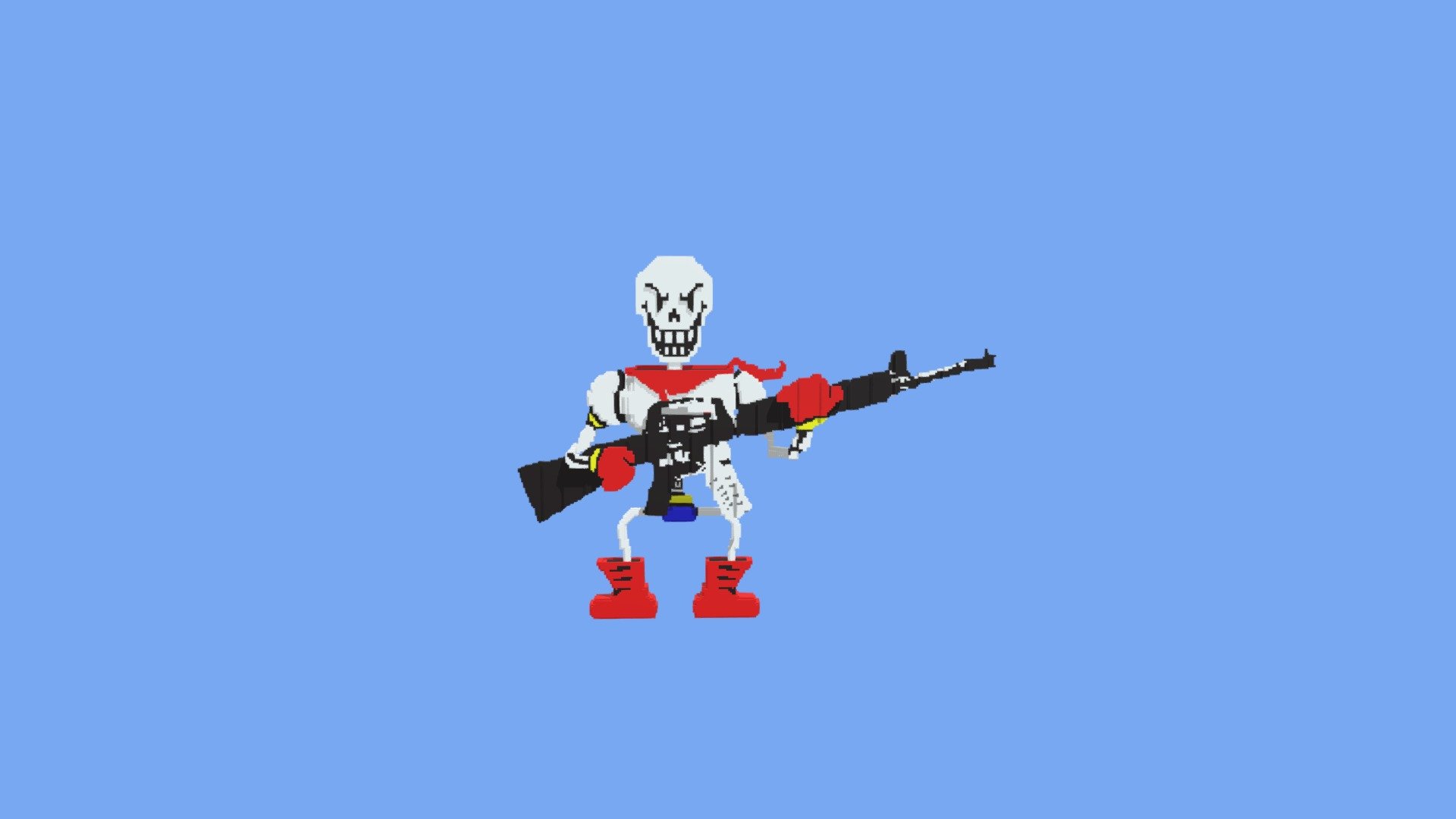 Oh no Papyrus has a gun, but it is 3d - Download Free 3D model by ...
