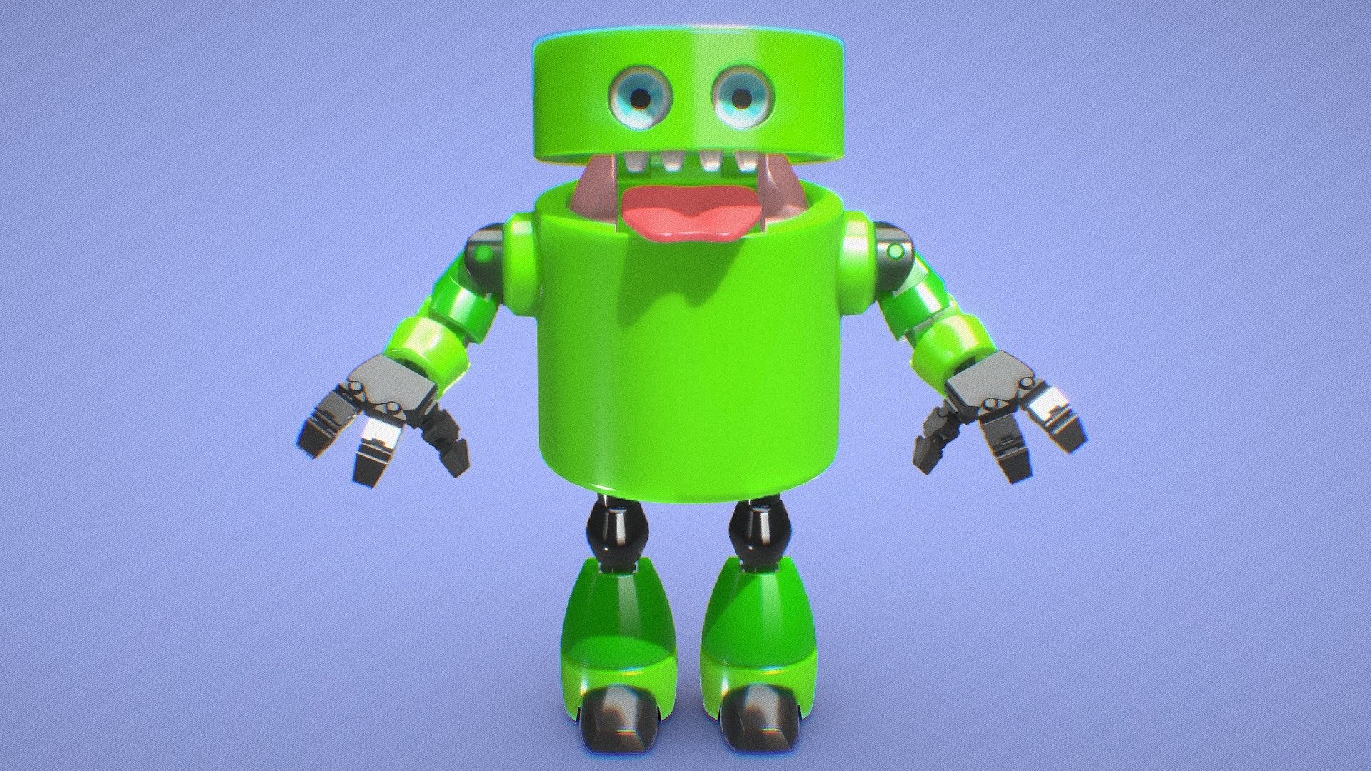Cartoon style robot character - 3D model by kaganproject [ab47ad4 ...
