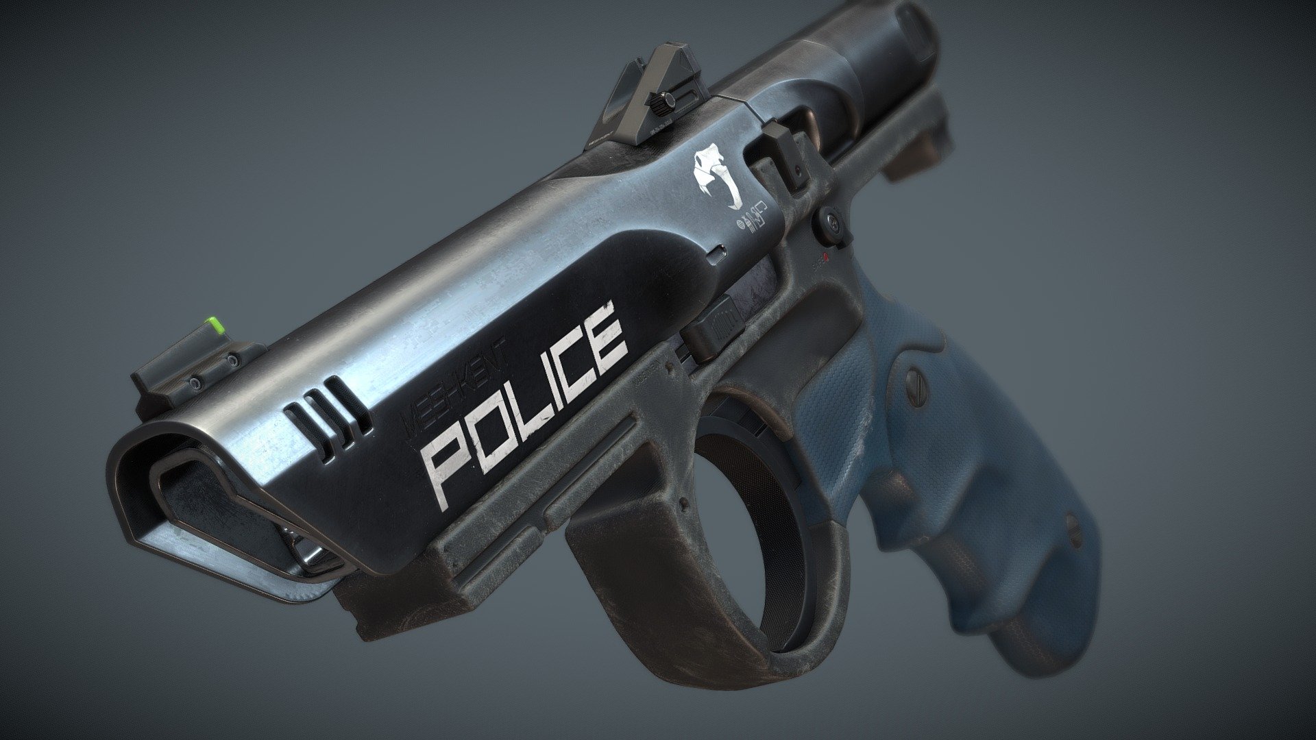 Energy Pistol - Meshkent - 3D model by SchrisArt [ab4868a] - Sketchfab
