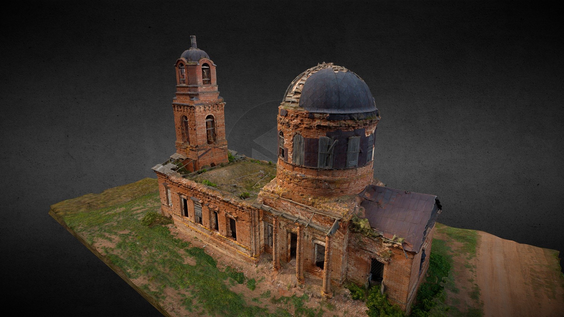 Abandoned old Christian church. - 3D model by eugene.loginov [ab4894d ...