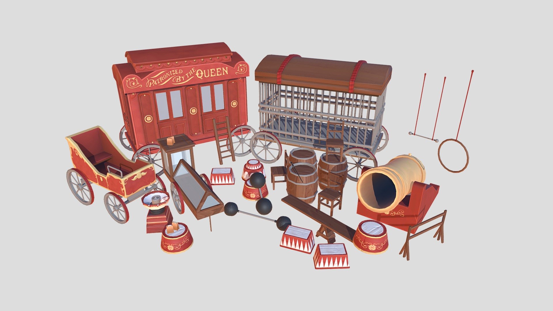 Victorian Circus Scene - 3D model by andrew (@milaza) [ab4eca7] - Sketchfab