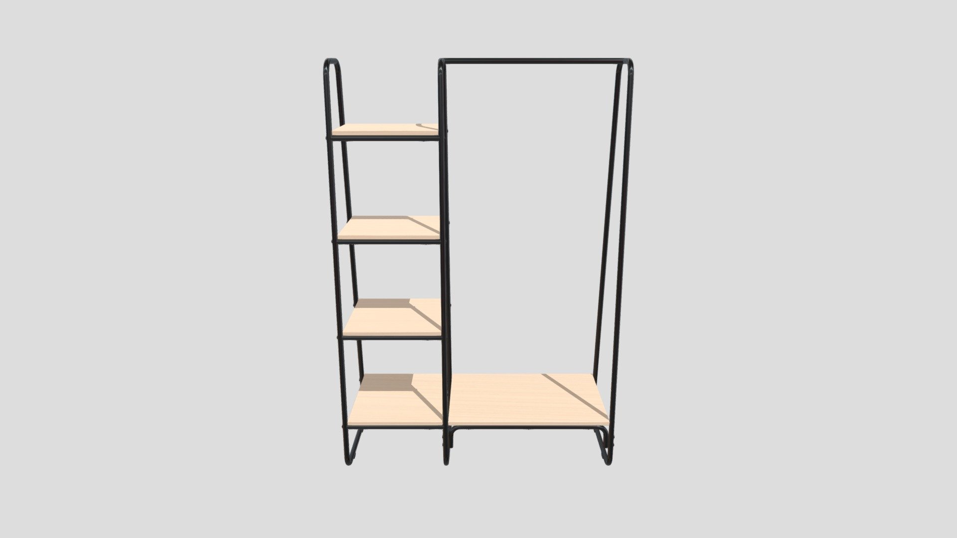 Hanging Clothes Rack for Bedroom Living Room - 3D model by zafar.jibon ...