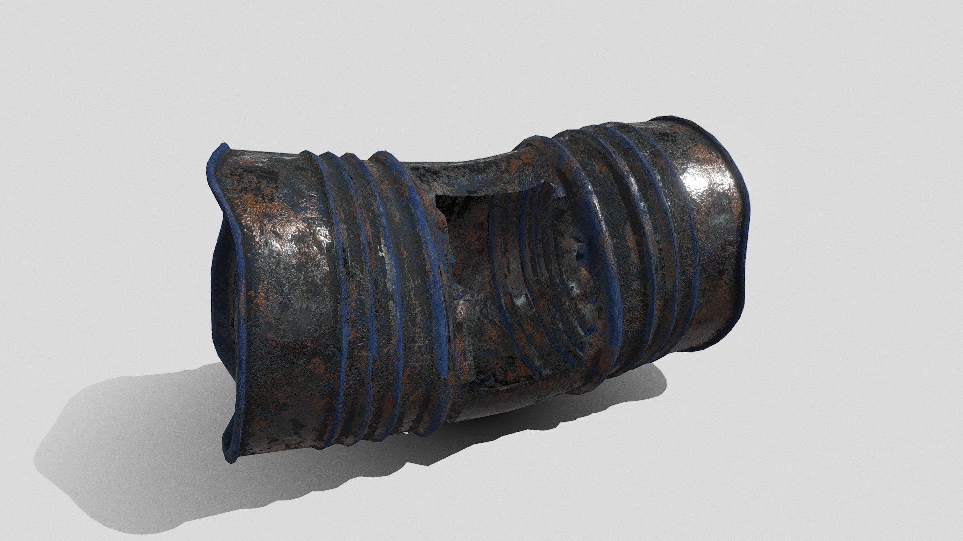 Broken Metal Barrel (free asset) - Download Free 3D model by Jakub ...