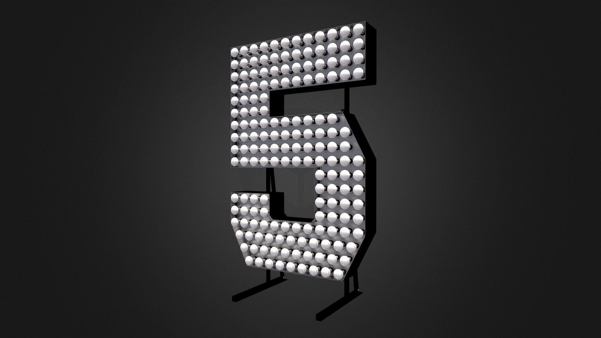 Times Square New Year's Eve Numerals (5) - 3D model by Shade Anders ...