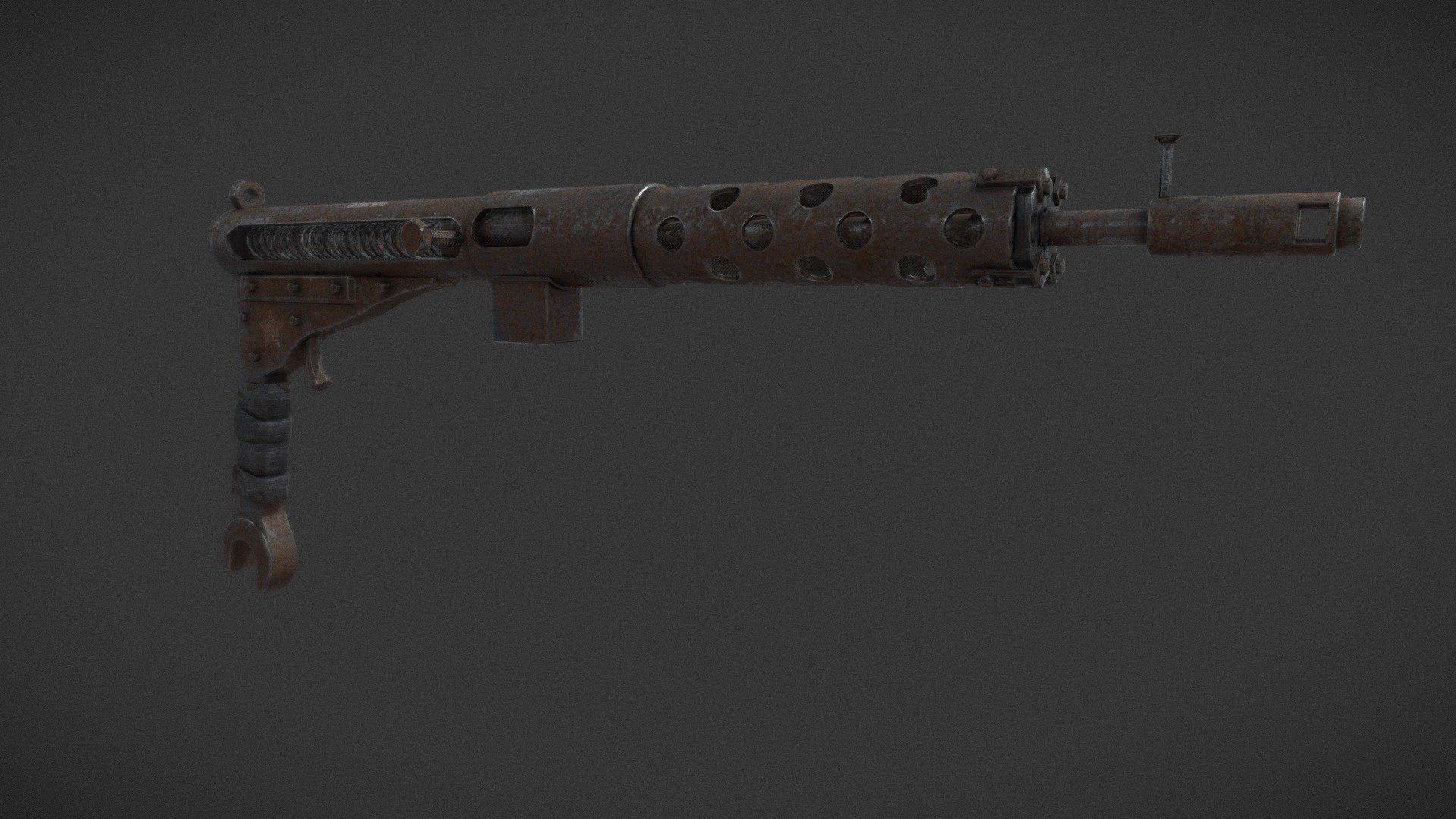 SMG rust. - 3D model by Aid (@aid2901) [ab55150] - Sketchfab