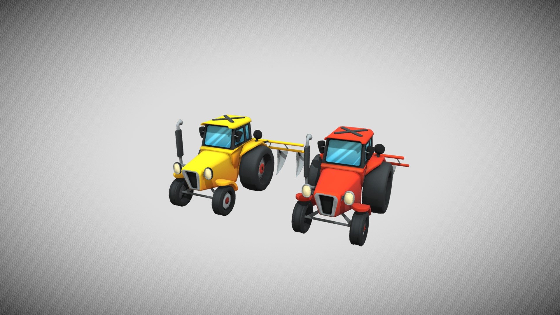 Tractors_Stylized Low-Poly - Download Free 3D model by ZyneLabs ...