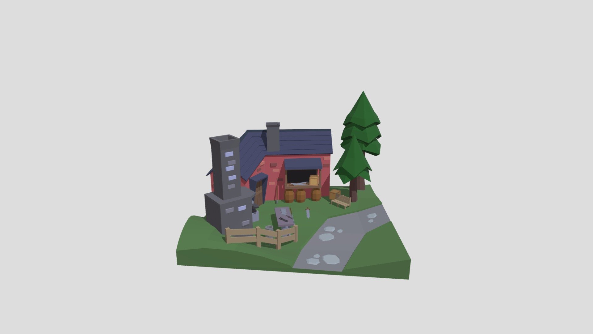 Simple Scene - 3D model by Cyrus (@cyrusabd) [ab58c90] - Sketchfab