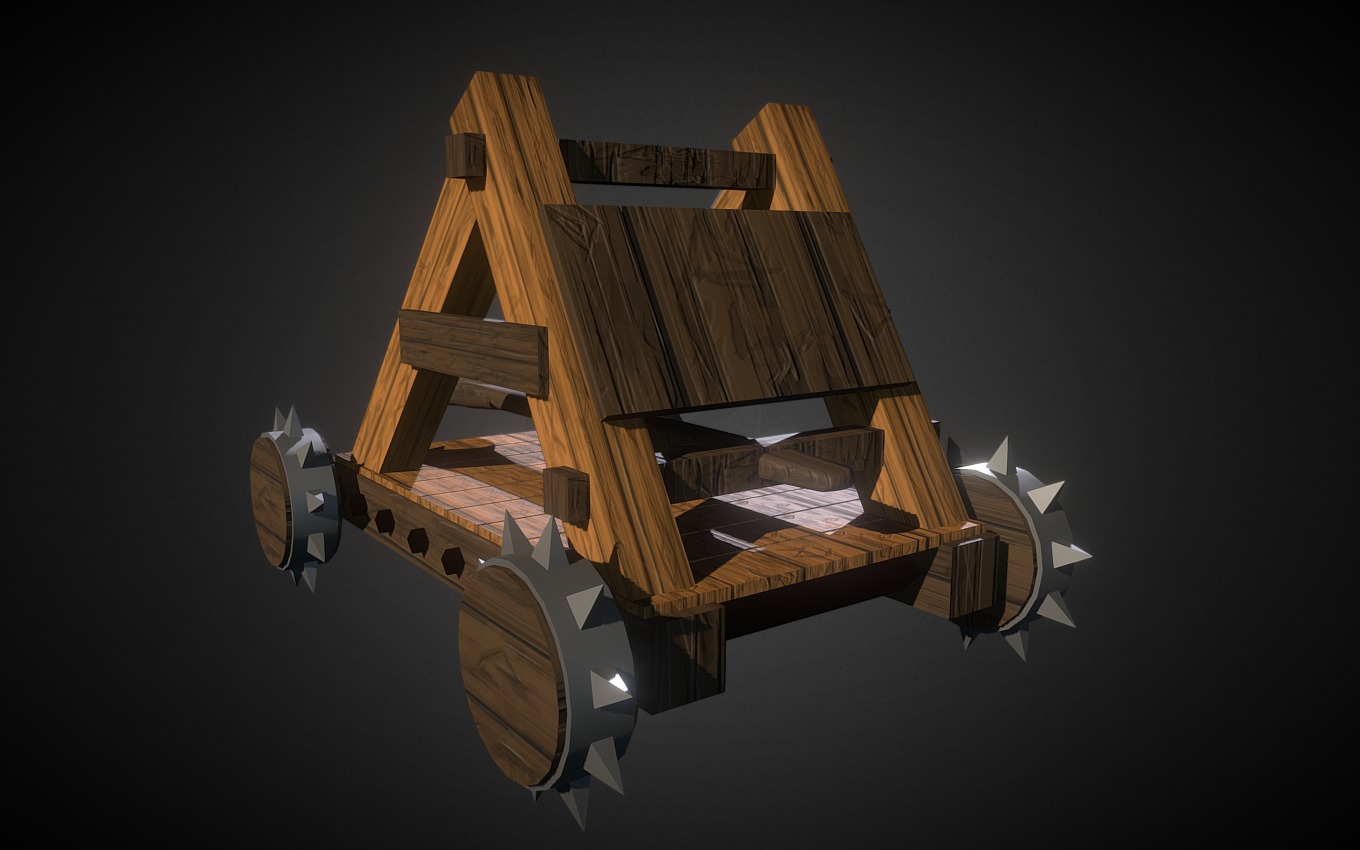Hand Painted Catapult. - 3D model by Ben Courtney (@benerken) [ab5992b ...