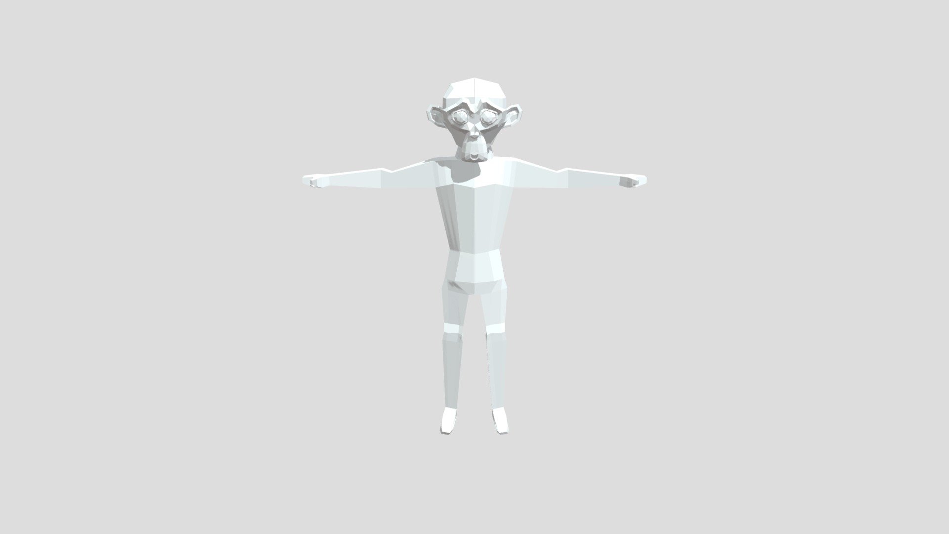 Low Poly Monkey-man (First Try At Blender) - Download Free 3D model by ...