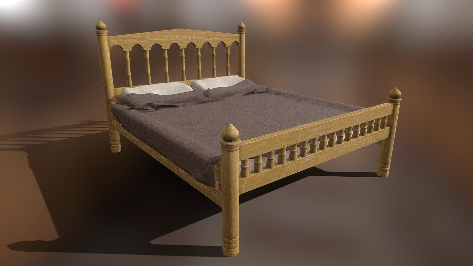 Double bed - 3D model by visualdimension [ab61742] - Sketchfab
