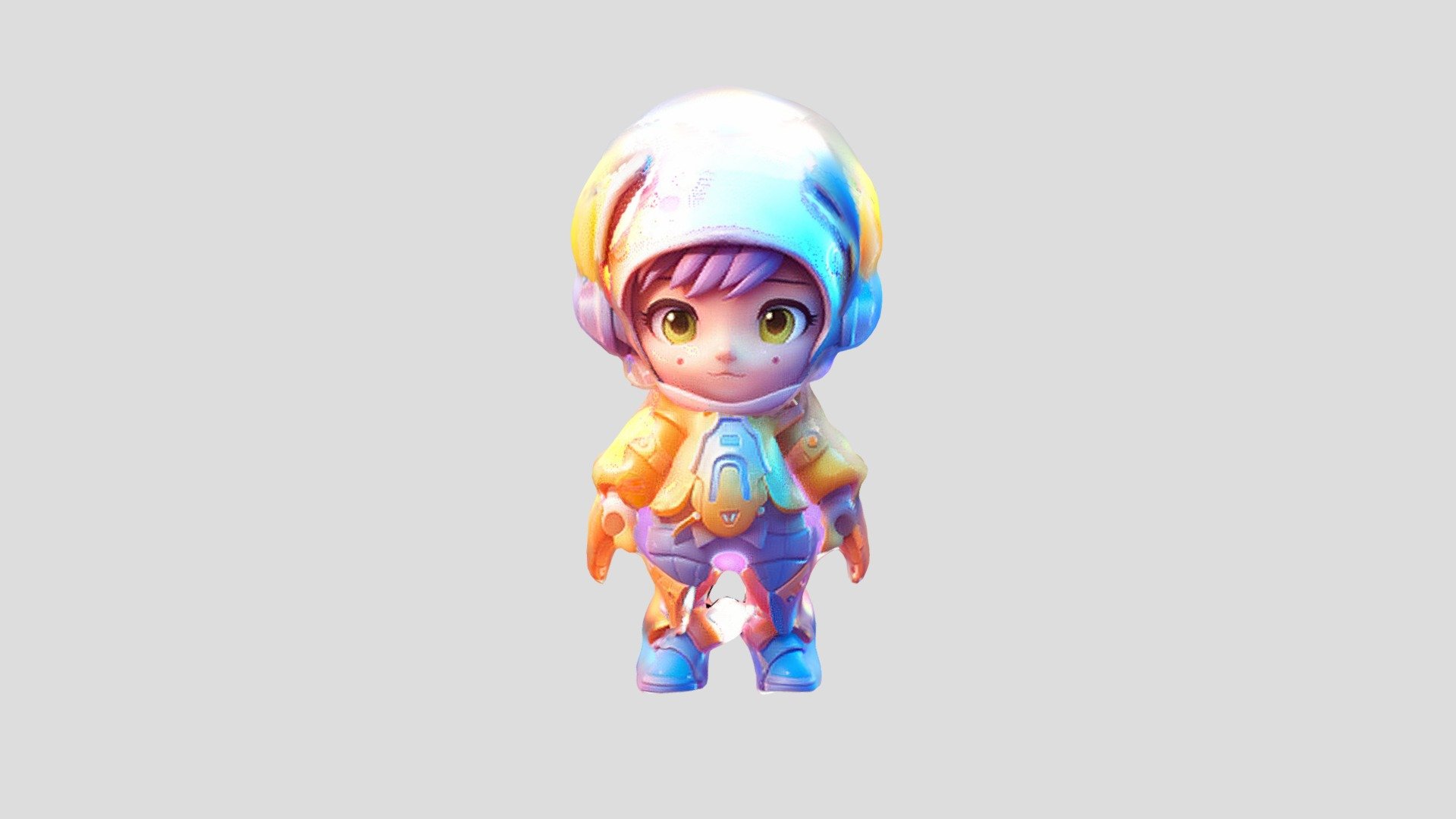 Cute Astronaut Character in 3D The image feat - Download Free 3D model ...