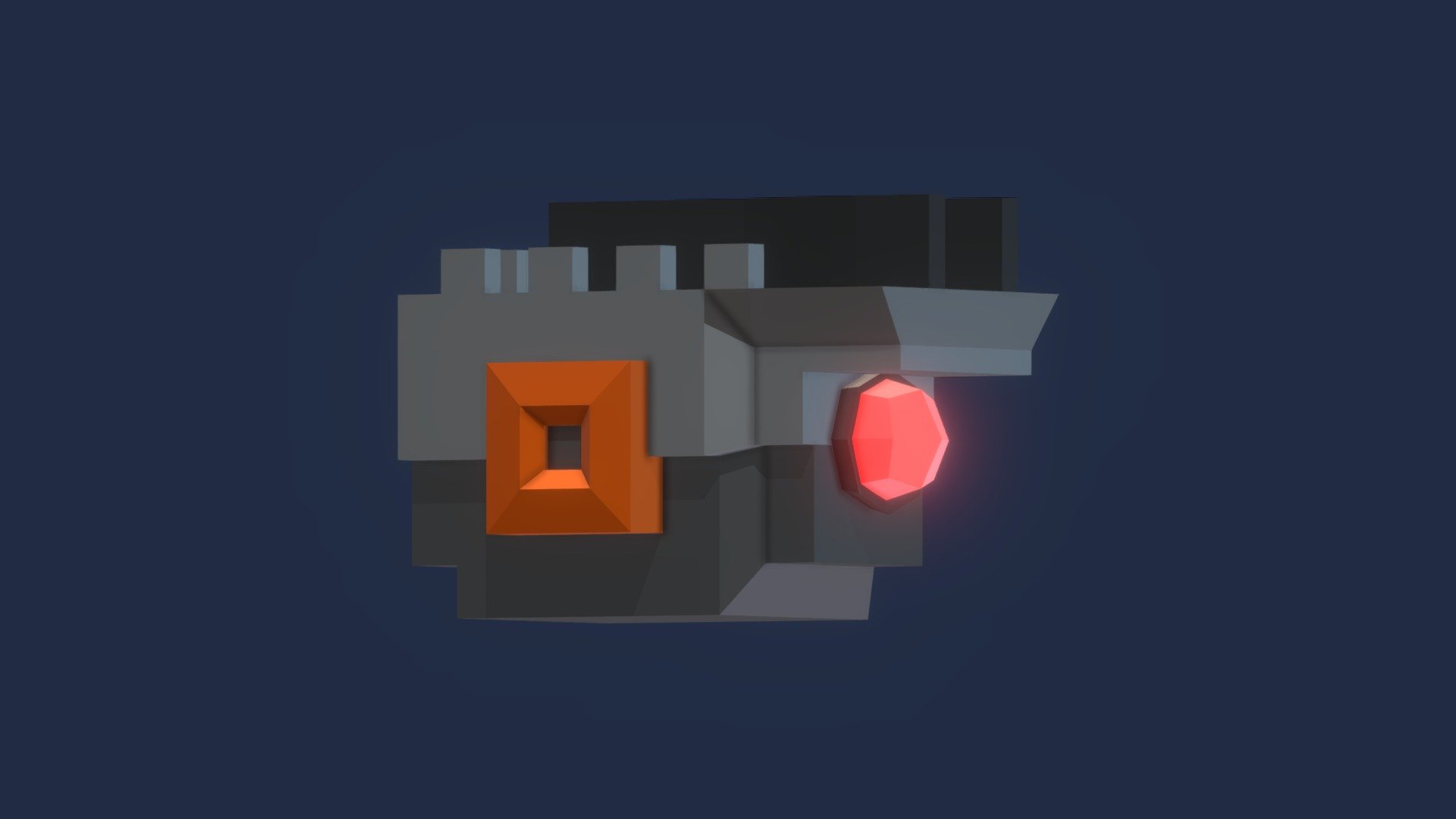 "The Watcher" low poly robot head - 3D model by dro (@drolavellan ...