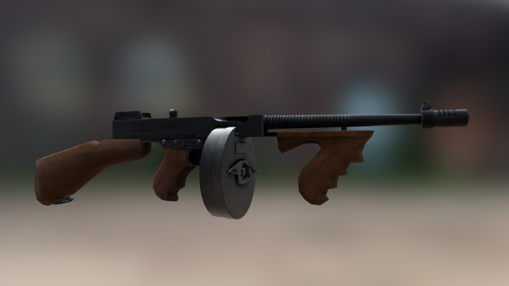 Low Poly Tommy Gun - 3D model by Kevin Kosmo (@kevinkosmo) [ab6a9fc ...