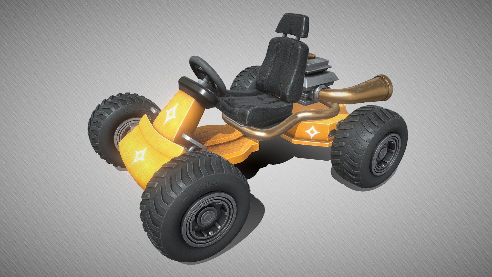 Stylized Kart Yellow - Buy Royalty Free 3D model by Nakler'sWork ...