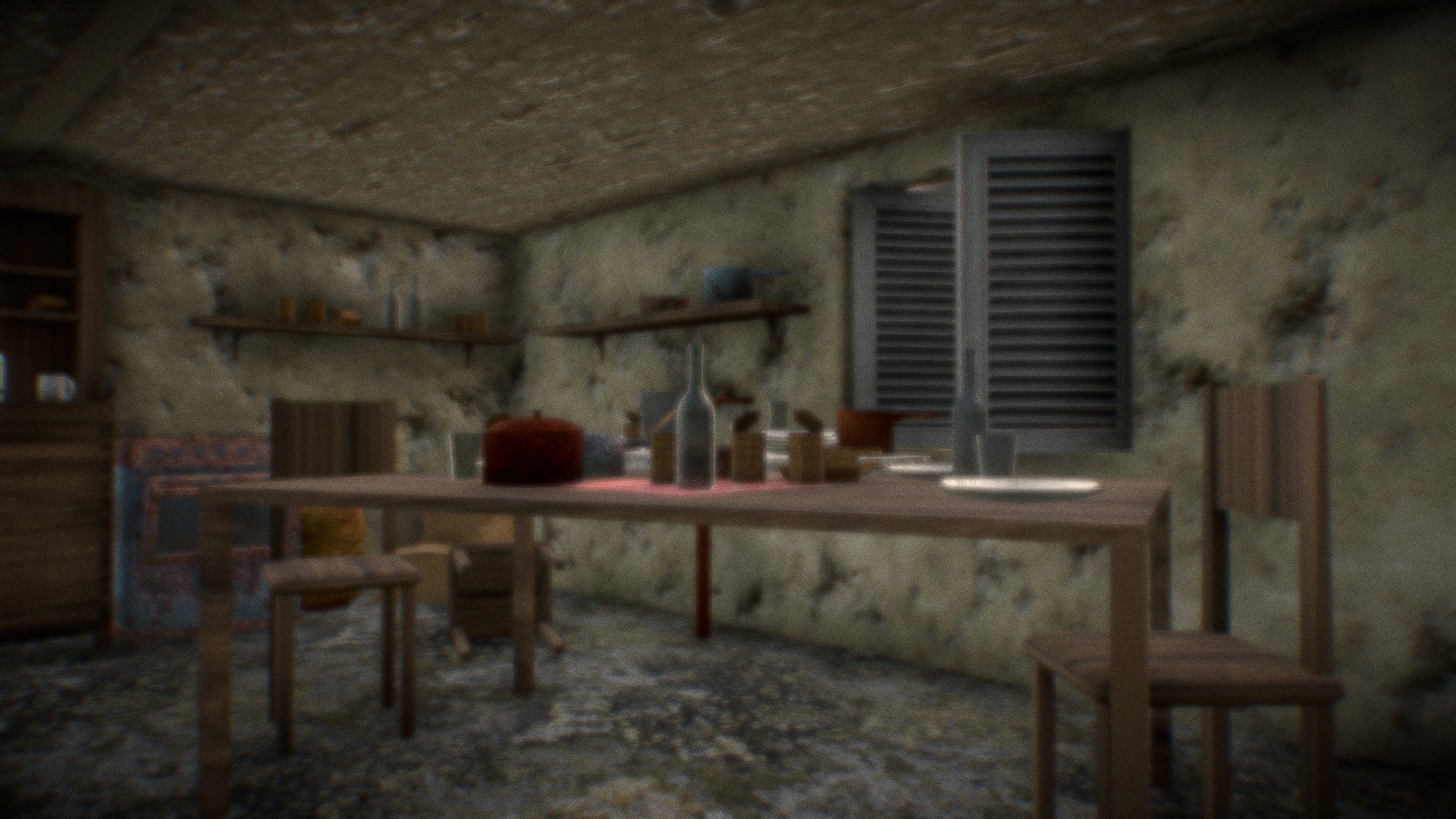 Low-poly Furnished Abandoned House - Download Free 3D model by NeoKG ...