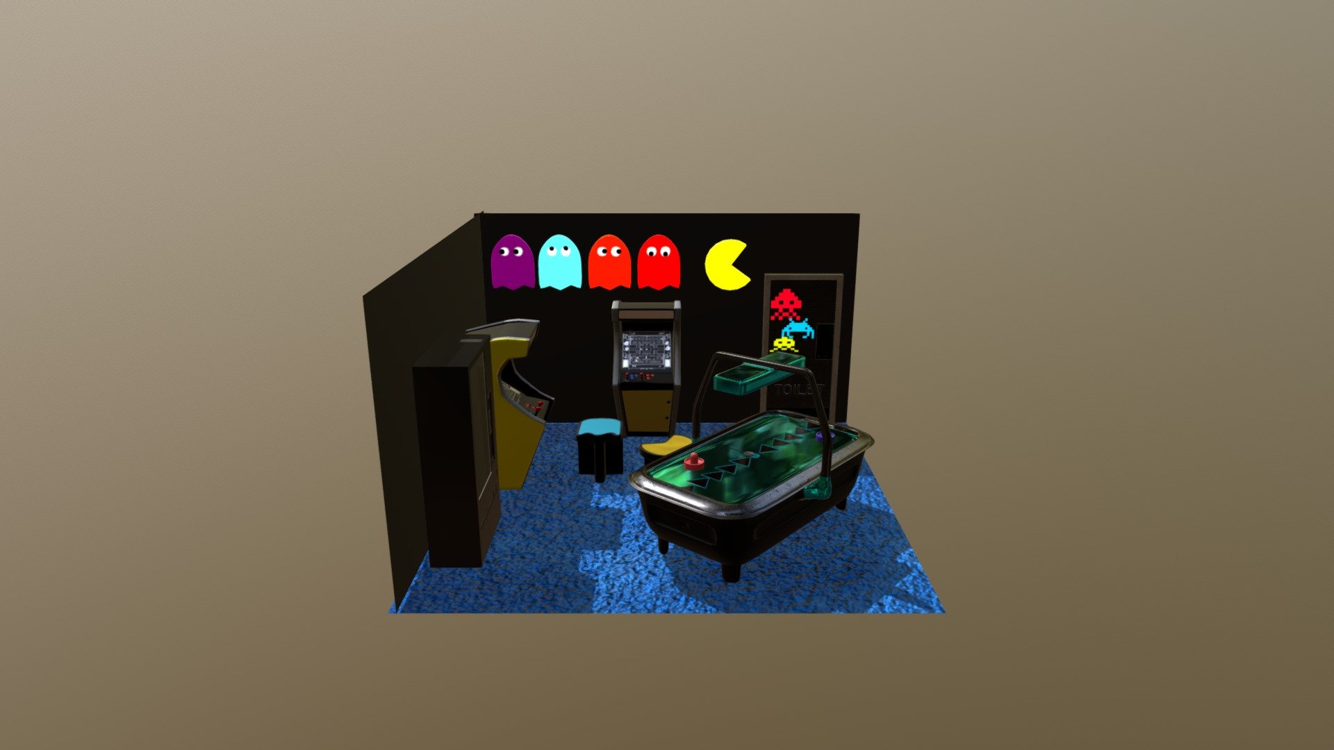 Arcade Room - 3D model by Bethyybrown [ab71a8c] - Sketchfab