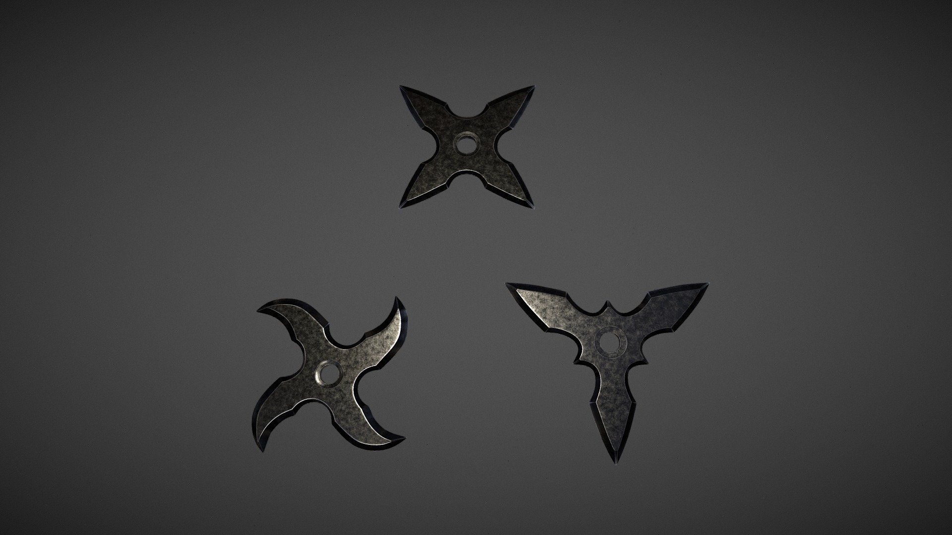Ninja Shuriken Pack (highpoly) - Download Free 3D model by EverZax ...