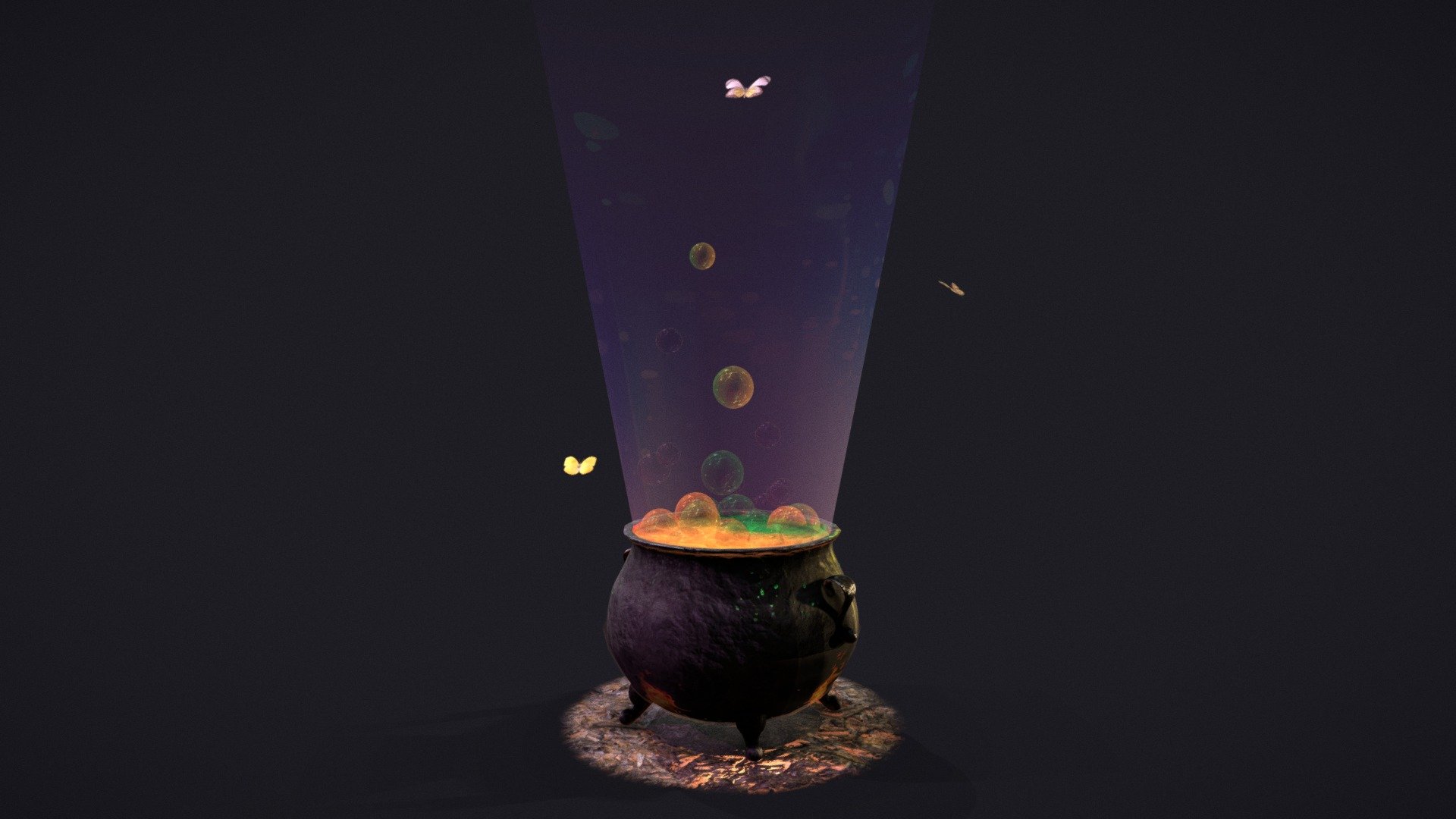 3December2020 | Fantasy Witchs cauldron - Download Free 3D model by ...