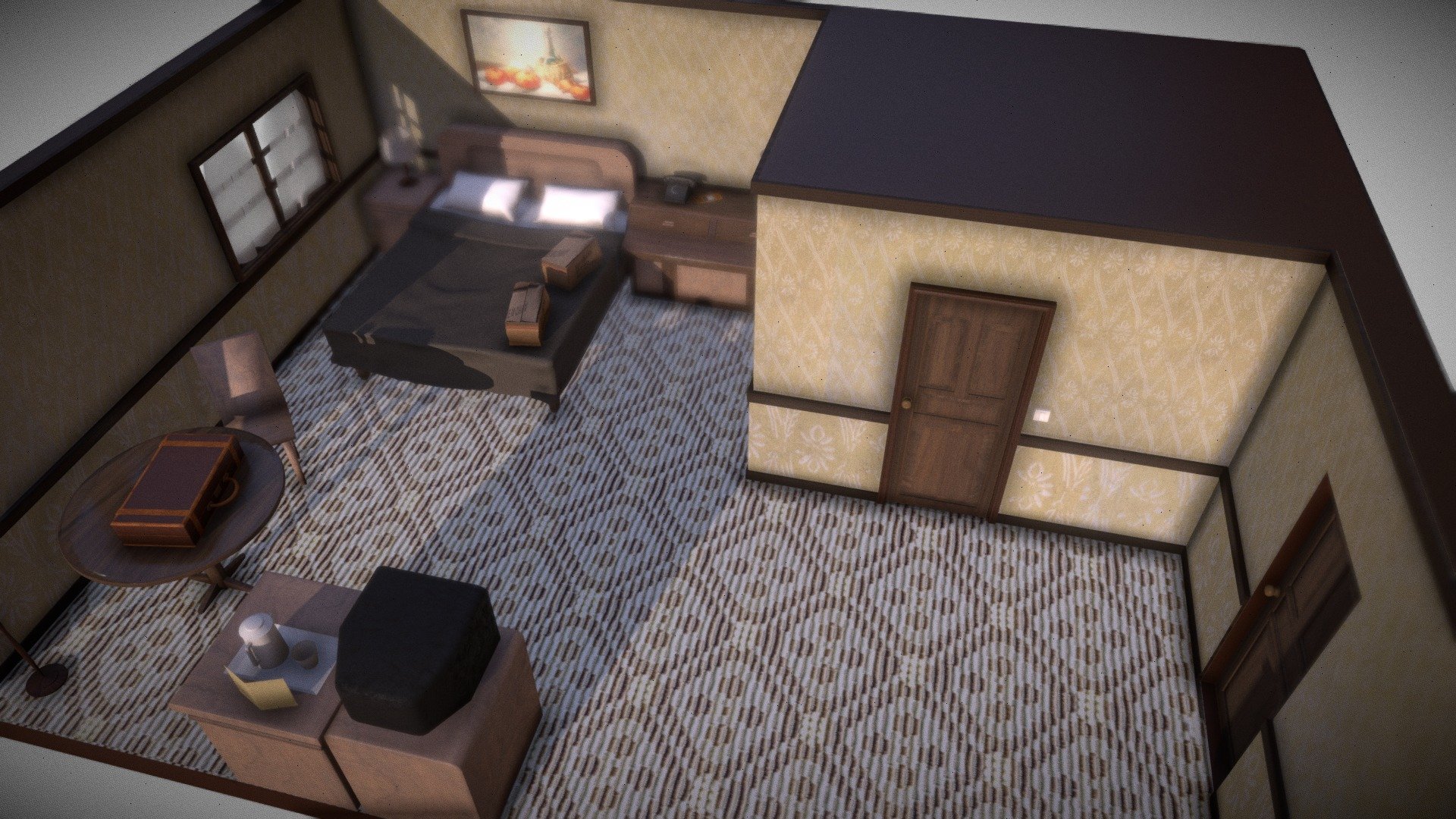 Hotel Dusk Room 215 - Miniature - 3D model by Nachoap [ab7b3b4] - Sketchfab