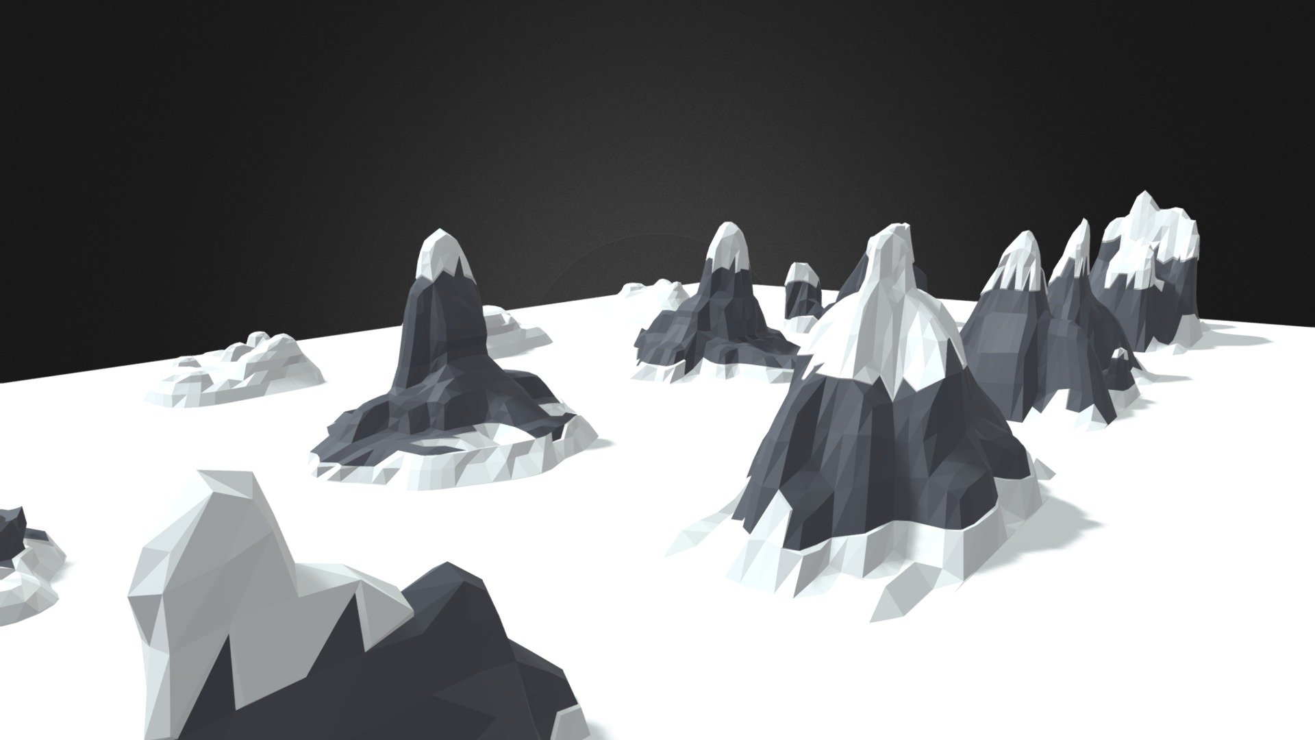 Free Winter Mountain 3D Low Poly Pack - 3D model by craftpix_net ...