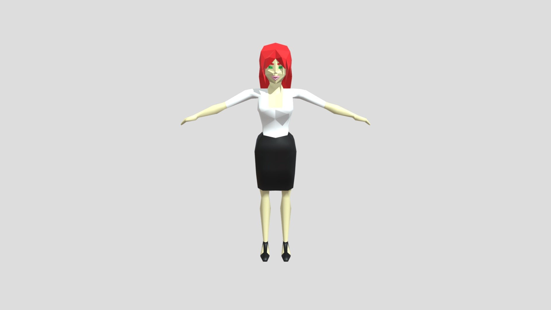 Low-poly Secretary character - Download Free 3D model by ...