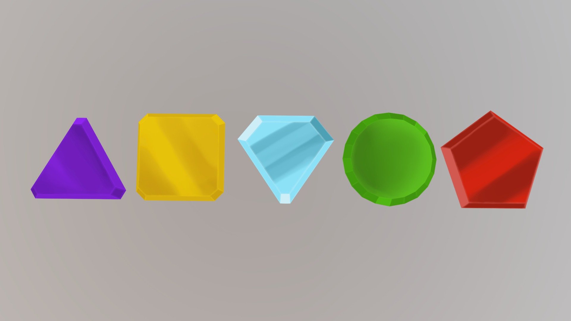 Match 3 Shapes - Handpainted - 3D model by amberthyst [ab835e5] - Sketchfab