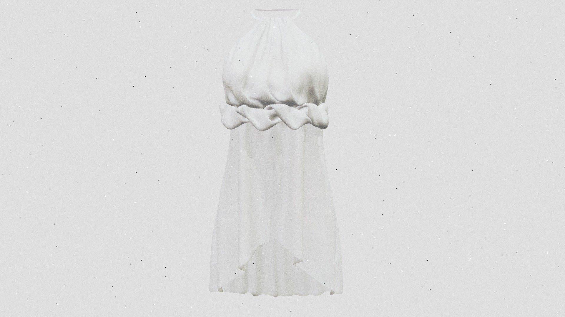 Female Halter Neck Grecian Drape Dress - Buy Royalty Free 3D model by ...