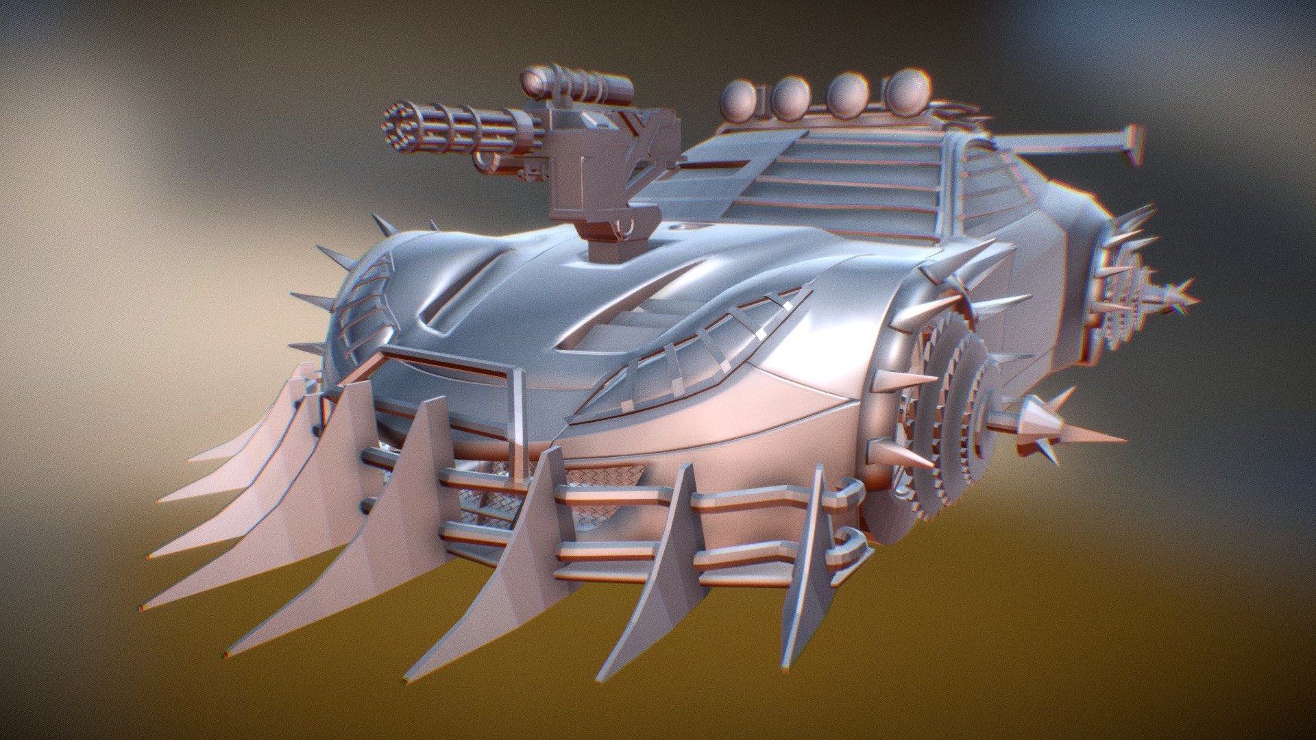 Post Apocalyptic Car (Zombie Crusher) - 3D model by Ross Tec (@rosstec ...