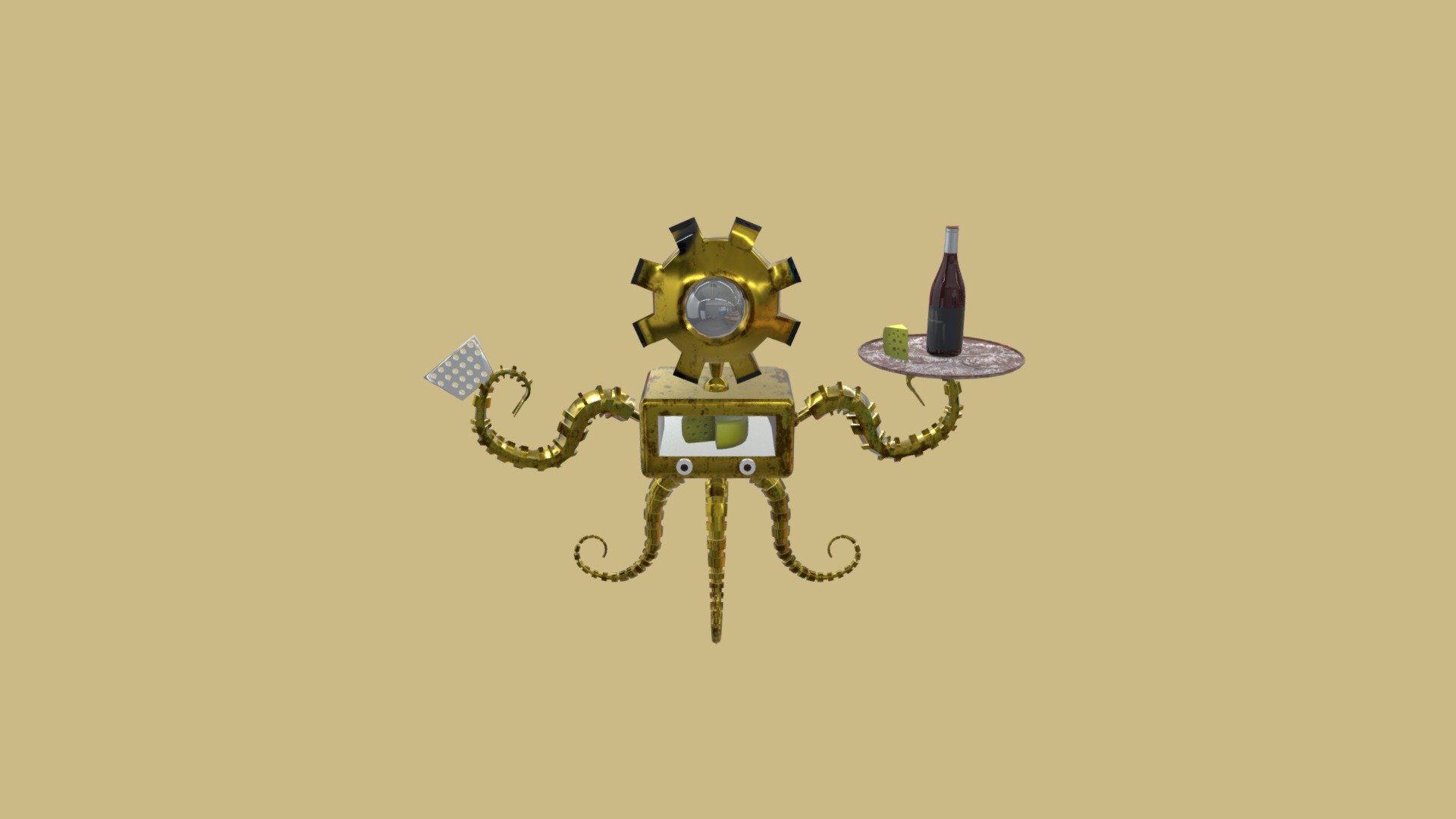 Cheese robot - 3D model by cassvel6 [ab8cbf2] - Sketchfab