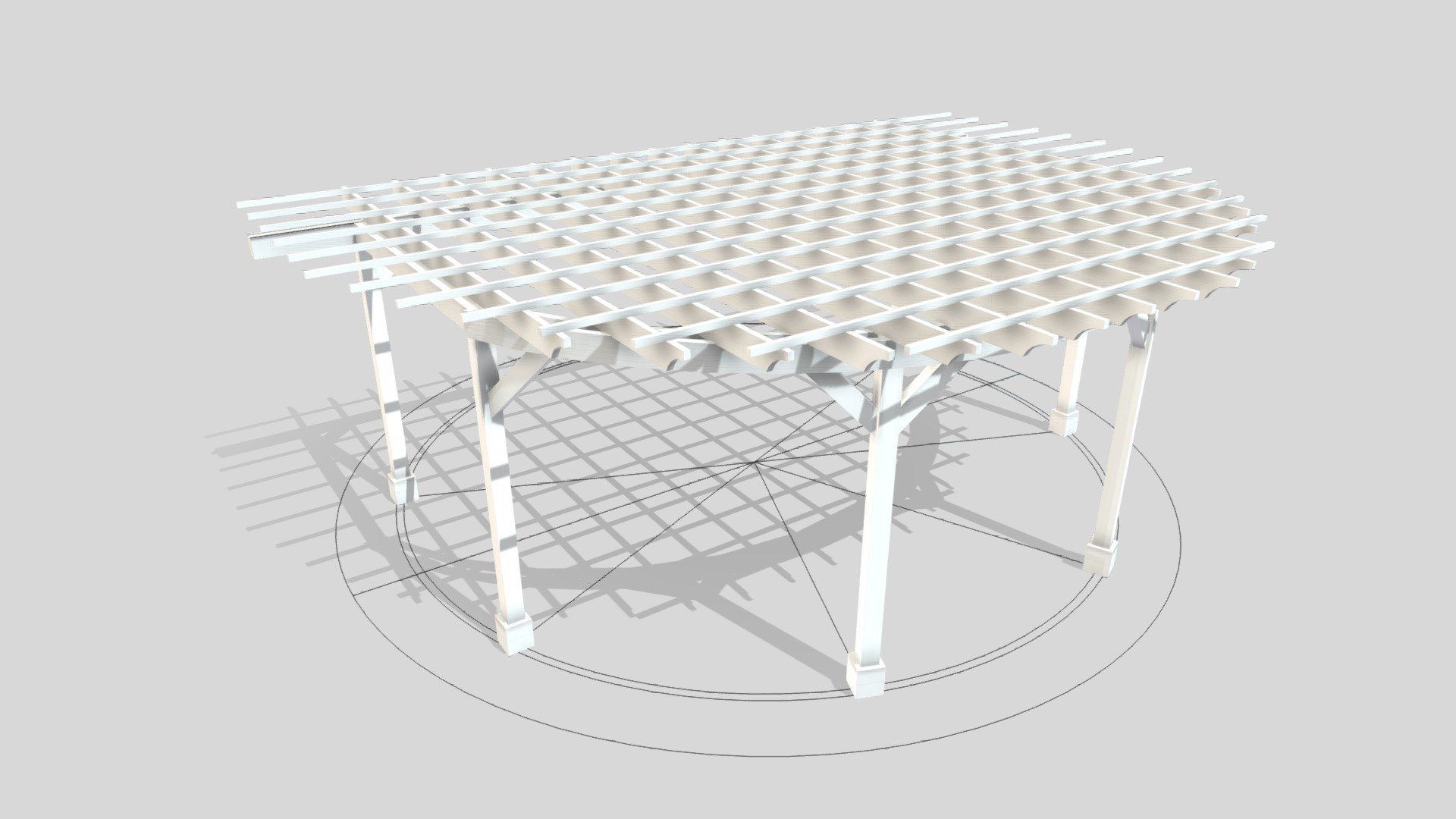 Custom Pergola- 27 ft D - 3D model by Conceptual Engineering - RB ...