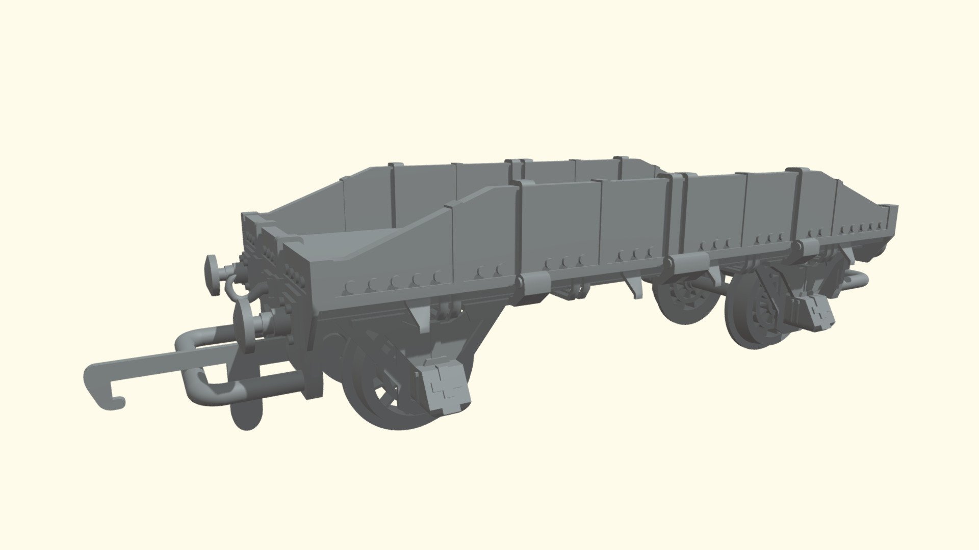 OO Scale Train - Flatbed Style 1 - Short - Download Free 3D model by ...