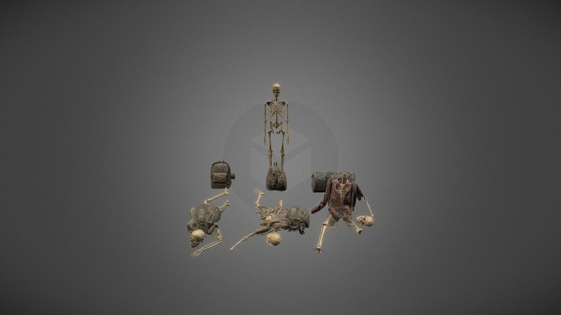 Traveler Skeleton with Bags - Buy Royalty Free 3D model by Eforb ...