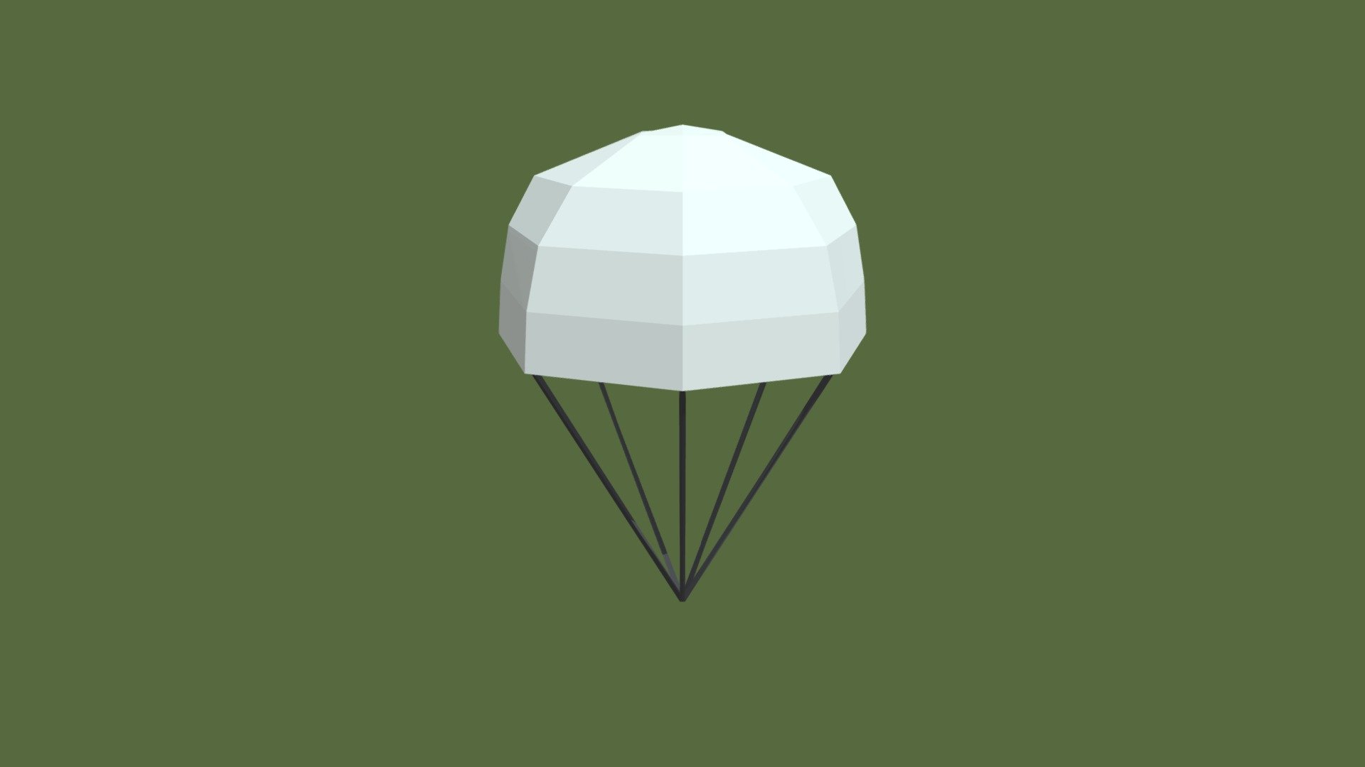 Low -poly parachute - 3D model by Flory (@zapstav.jal14) [ab9d654 ...