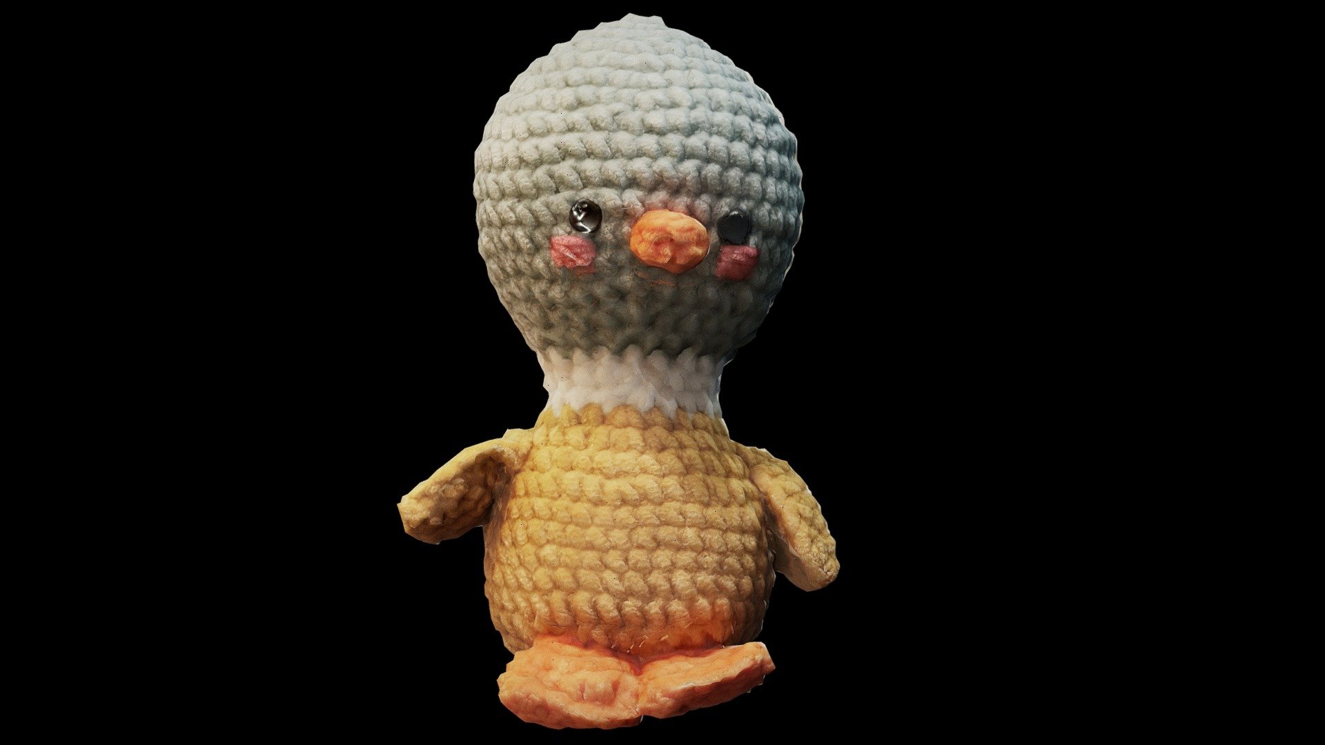 Crocheted Teddy Duck - Download Free 3D model by BartekHere [ab9f649] - Sketchfab