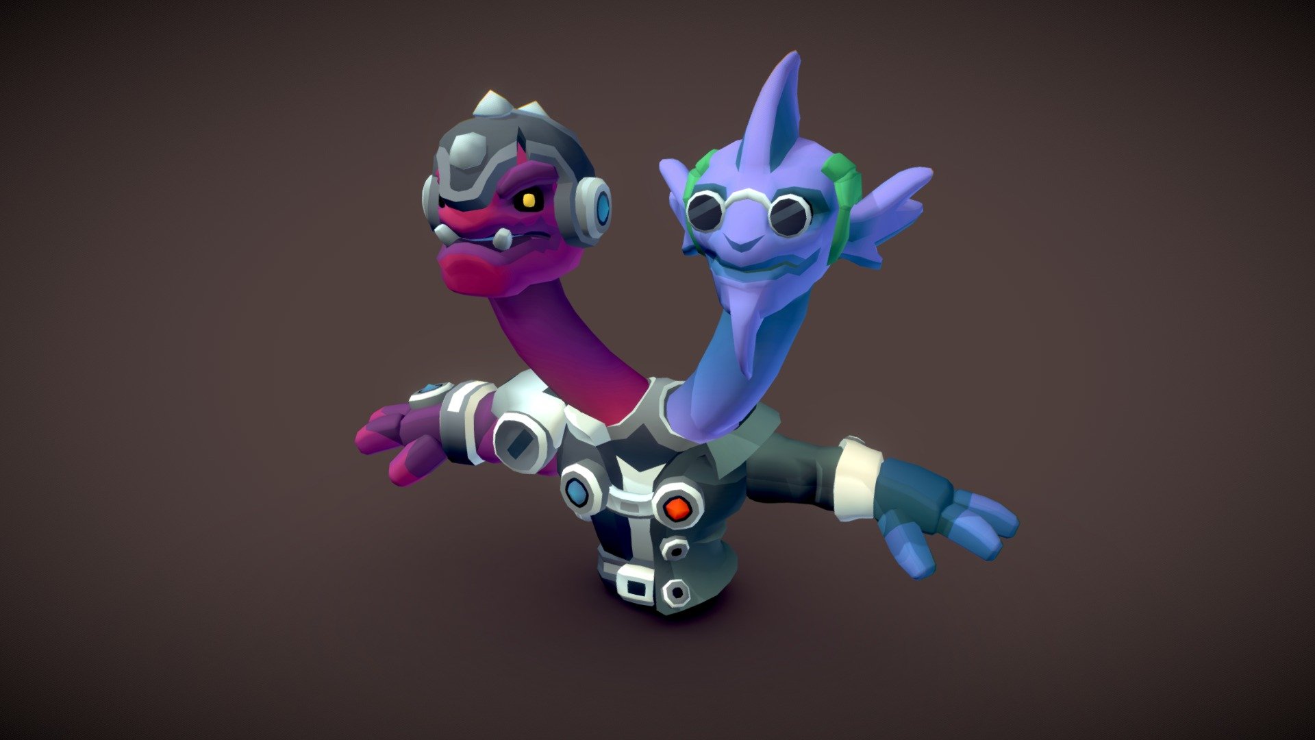 Two Headed Alien - Preview - 3D model by BitGem [aba0e84] - Sketchfab